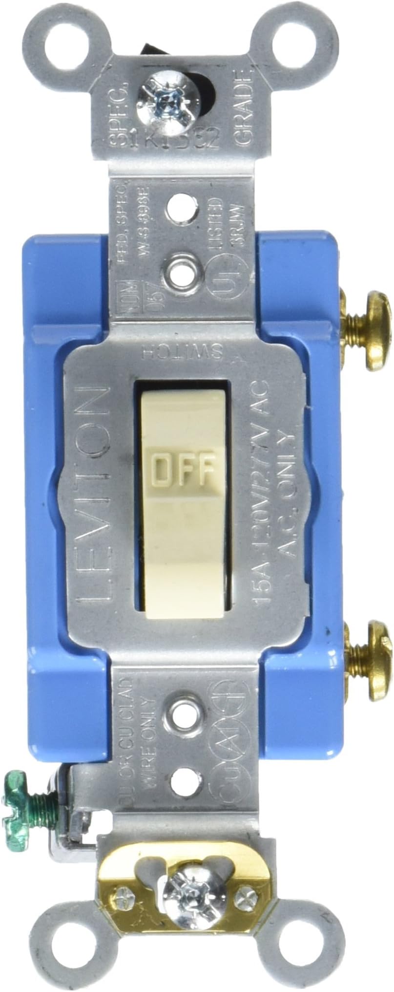 Leviton Cs120-2T 20-Amp, 120/277-Volt, Toggle Single-Pole AC Quiet ...