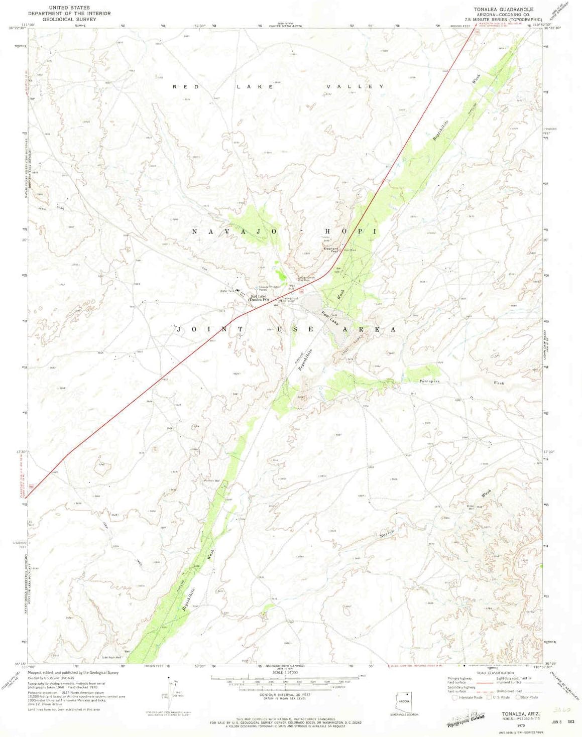 Amazon.com : YellowMaps Tonalea AZ topo map, 1:24000 Scale, 7.5 X 7.5 ...