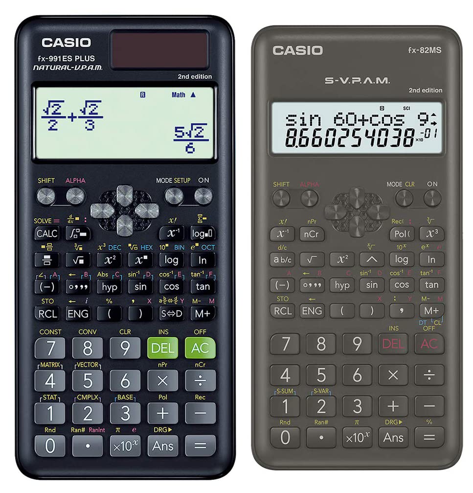 Casio FX-991ES Plus-2nd Edition Scientific Calculator & Casio FX-82MS ...