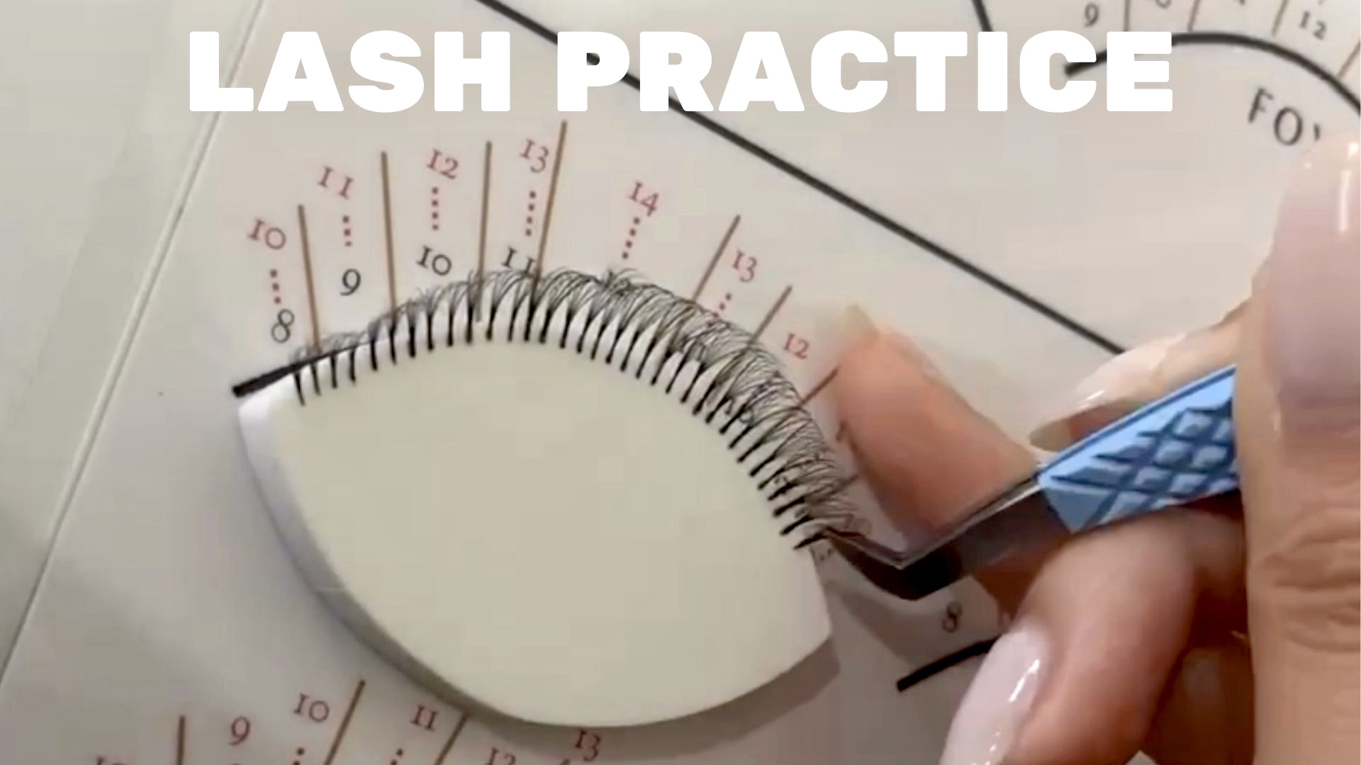 Watch Wispy Lash Map Eye Shape Sponge Practice for Lash Extensions on ...