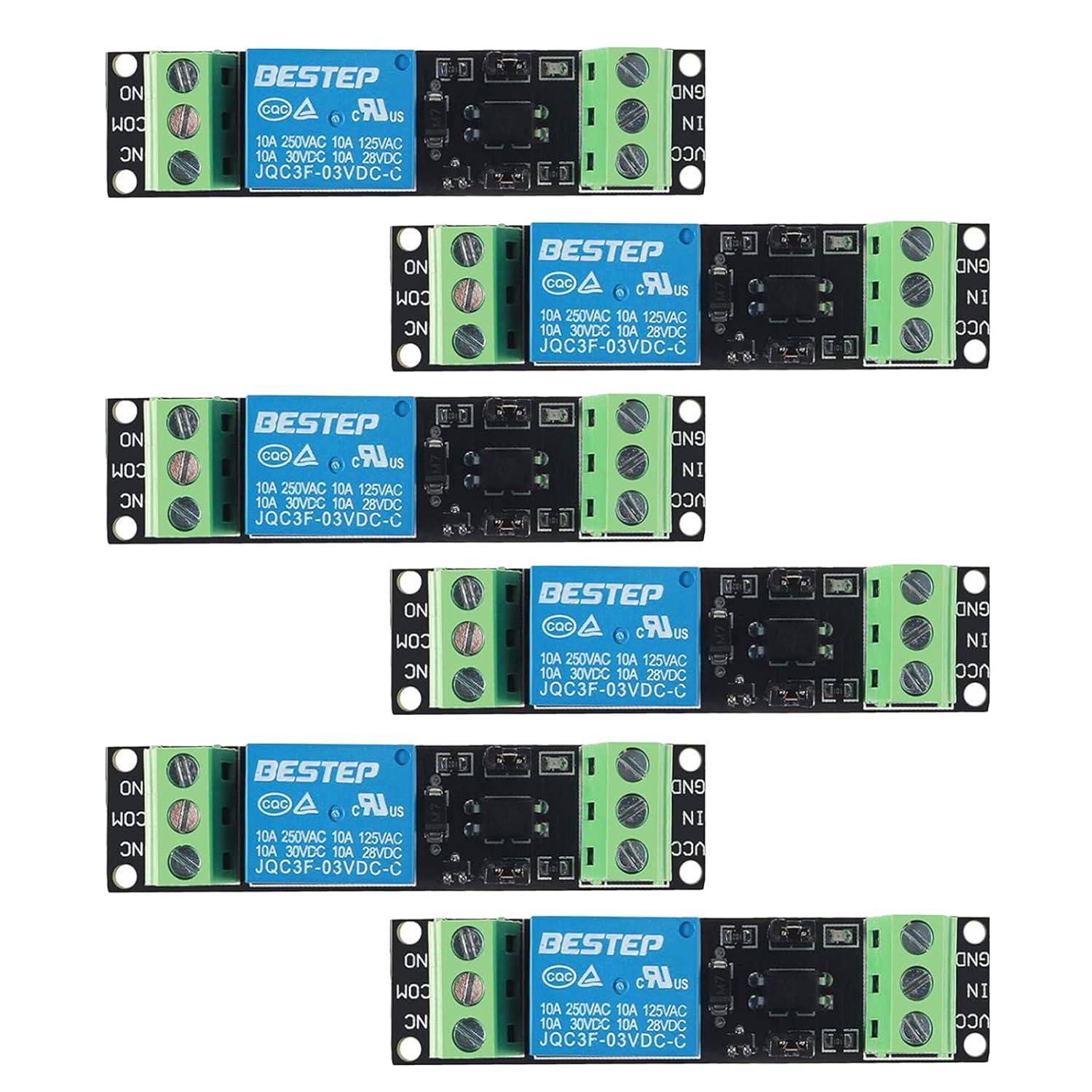 Amazon.com: AEDIKO 6pcs 1 Channel Relay Module DC 3V/3.3V High Level ...