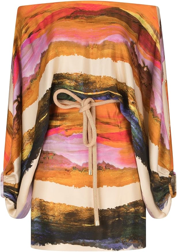 Amazon.com: Manon Dress, M, Orange Orchid Abstract Stripes : Clothing ...