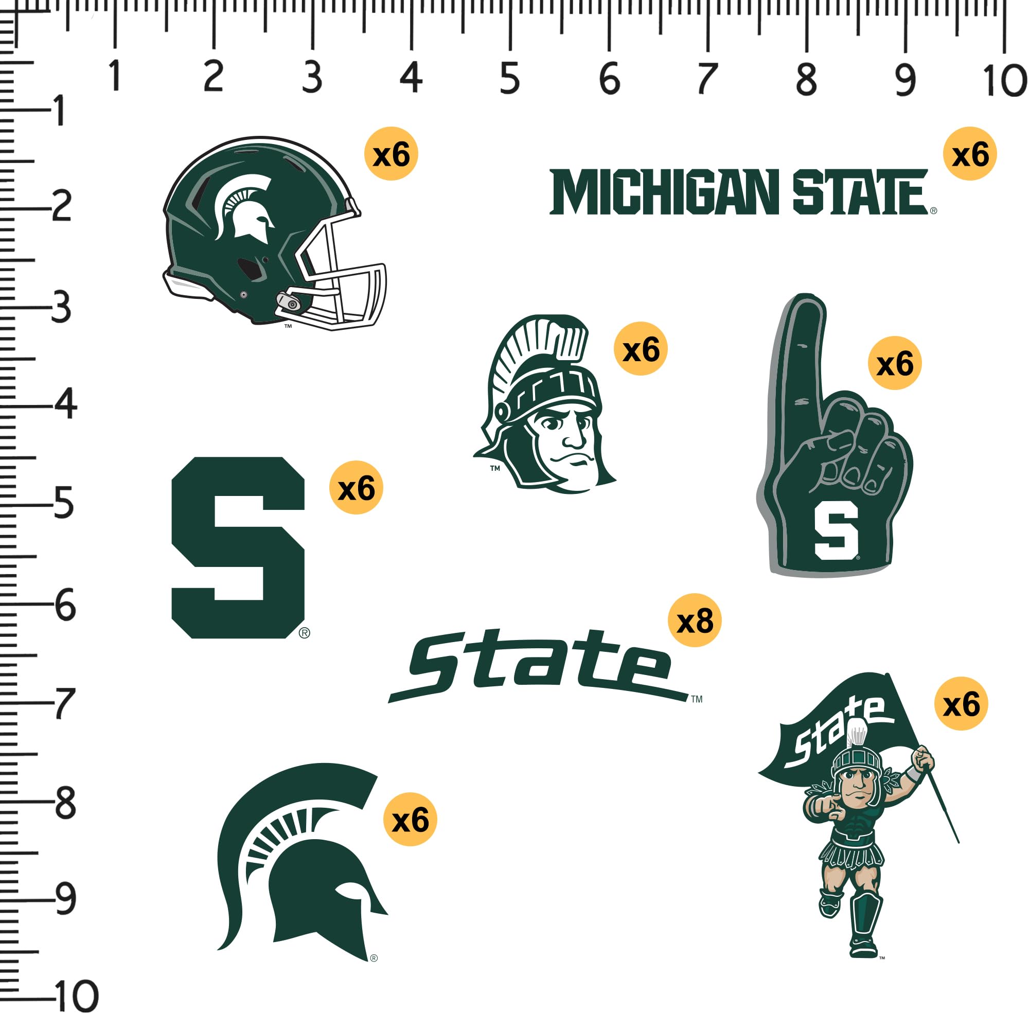Golf Cart Stickers Decals Official MSU Spartans Decal - 3"x4 ...