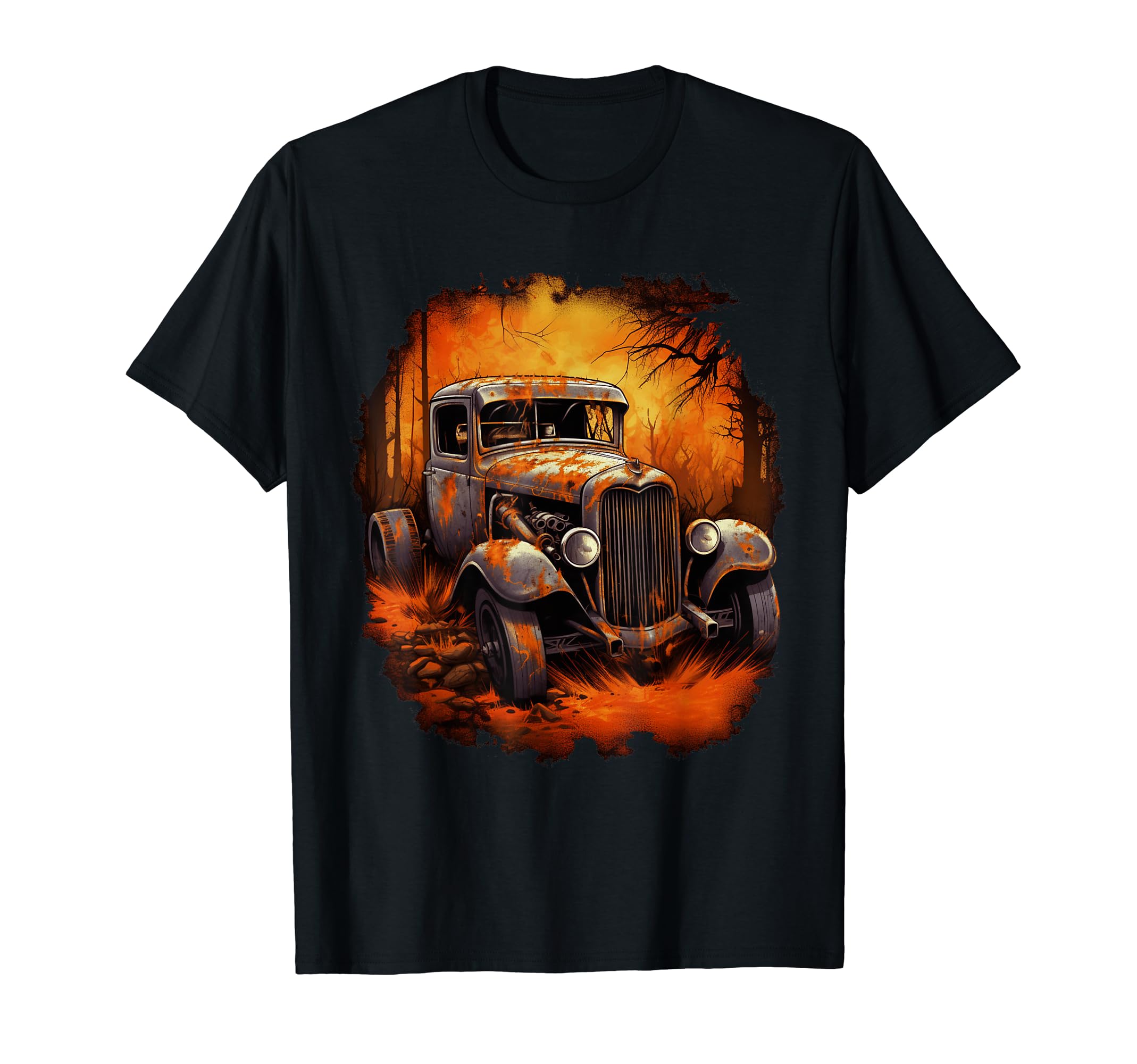 Amazon.com: Rust Bucket Hot Rod Rat Rod Vintage Classic Car Men T-Shirt ...
