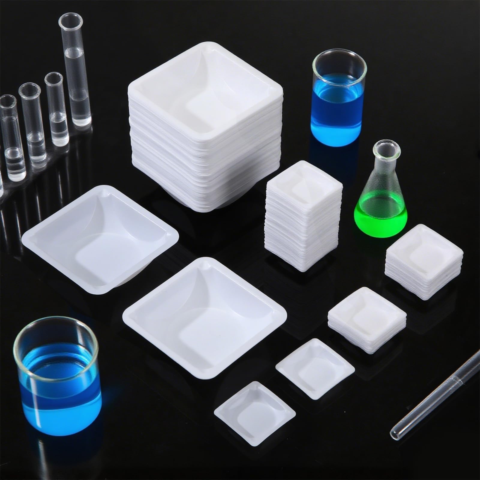 Snapklik.com : Flutesan 300 Pack 10ml 100ml Weigh Boats Set Small Large ...