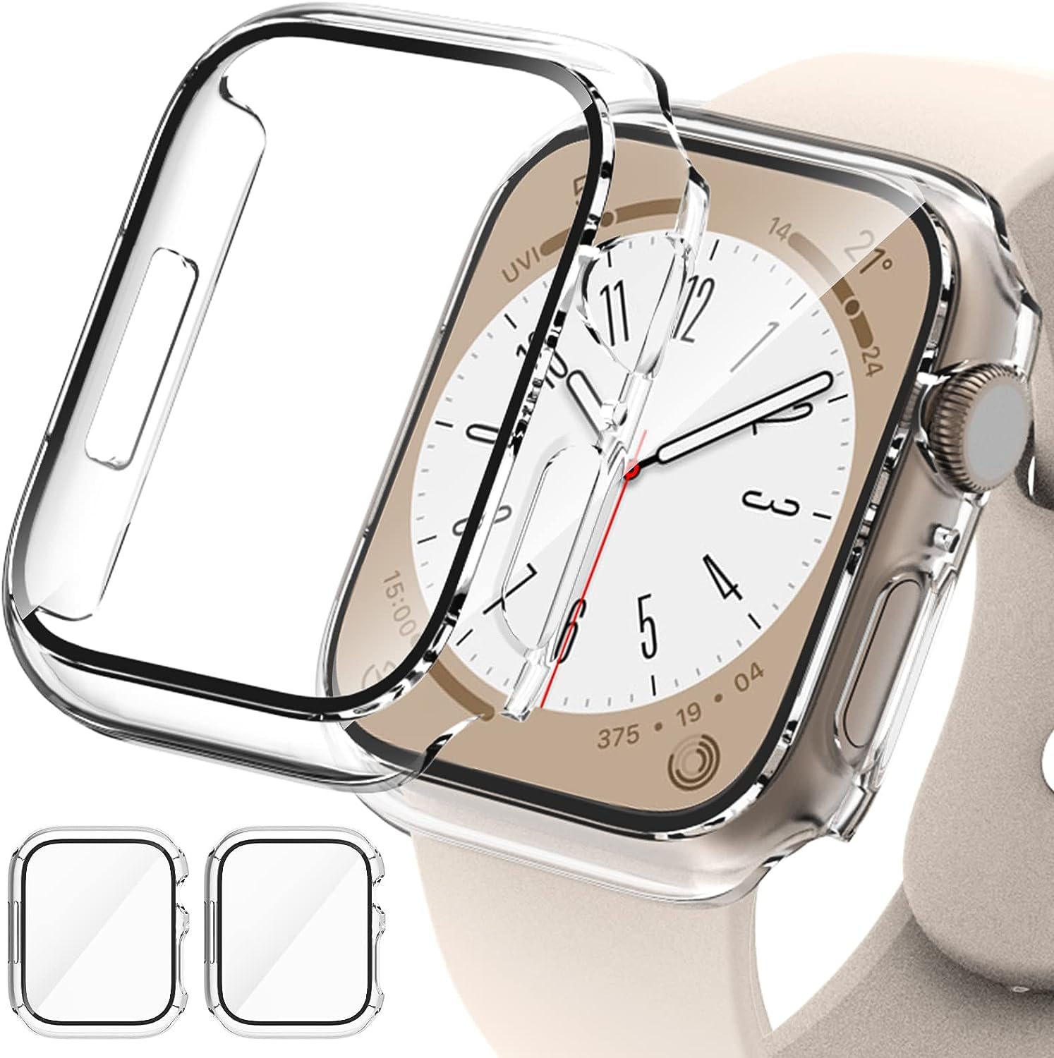 Amazon.com: 2 Pack Case for Apple Watch 40mm SE Series 6/5/4/SE 2nd Gen ...