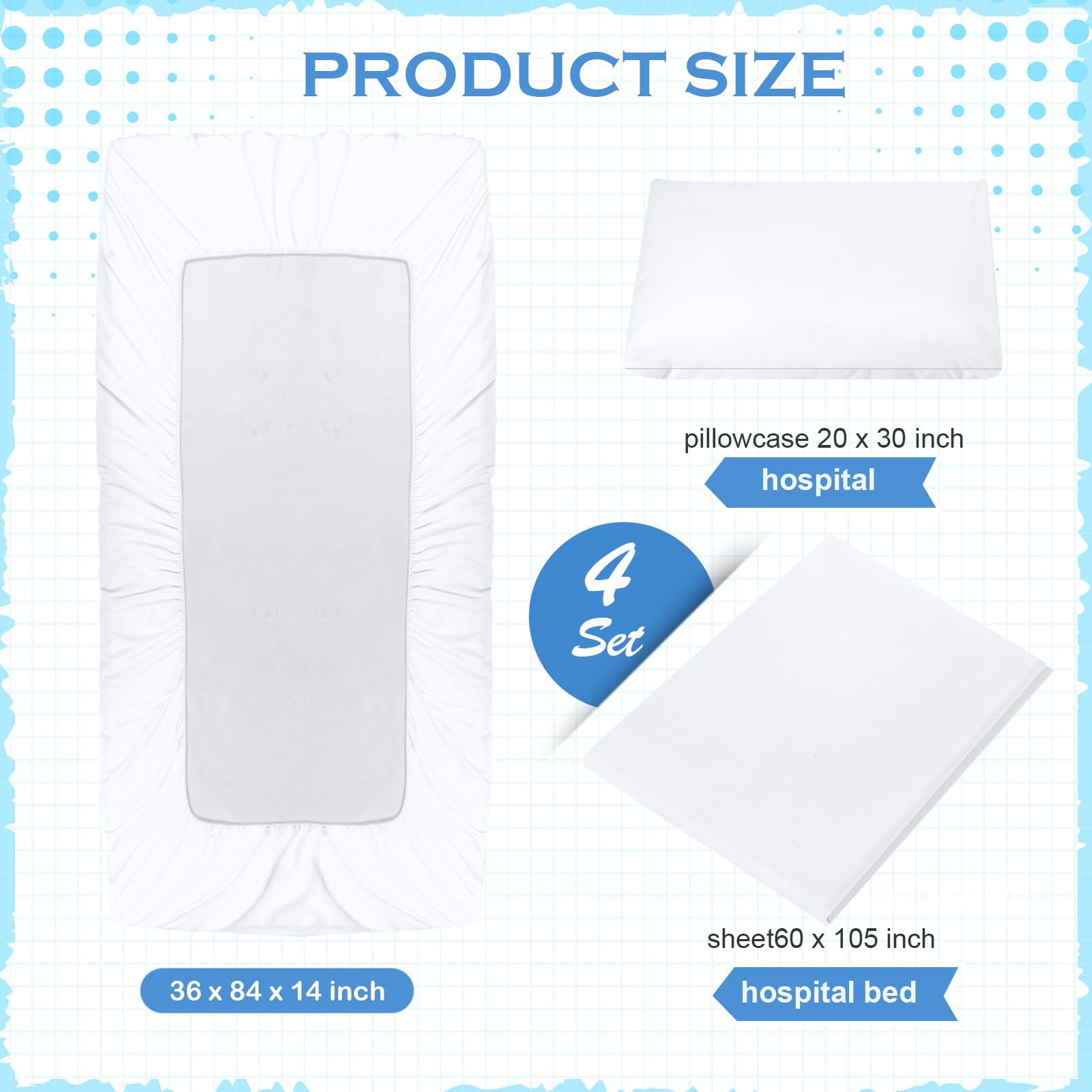 Snapklik.com : Moukeren 12 Pcs Hospital Bed Sheets Set Deep Pocket ...