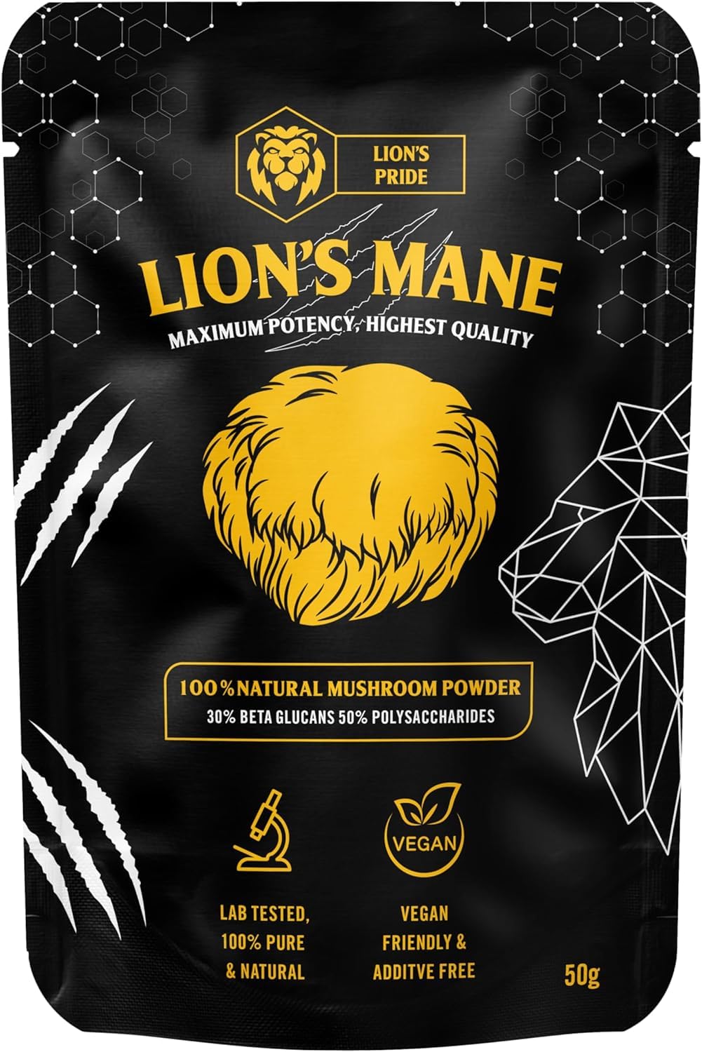 Lions Mane Powder - Lions Pride Lions Mane Supplement Maximum Strength ...