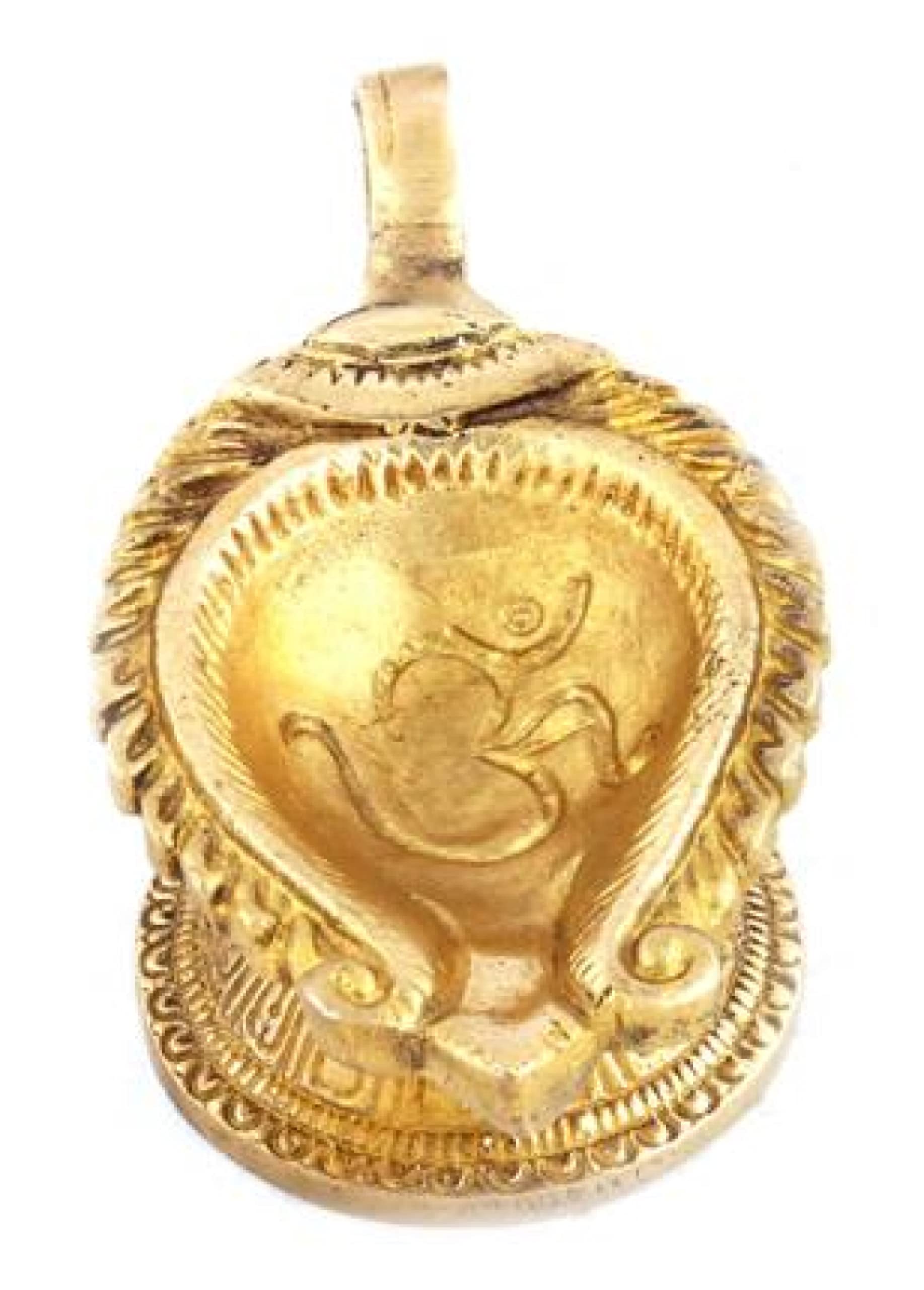 Amazon.com: Diya Oil Lamp with Handle OM Carved Table Diyo 4.5 in ...