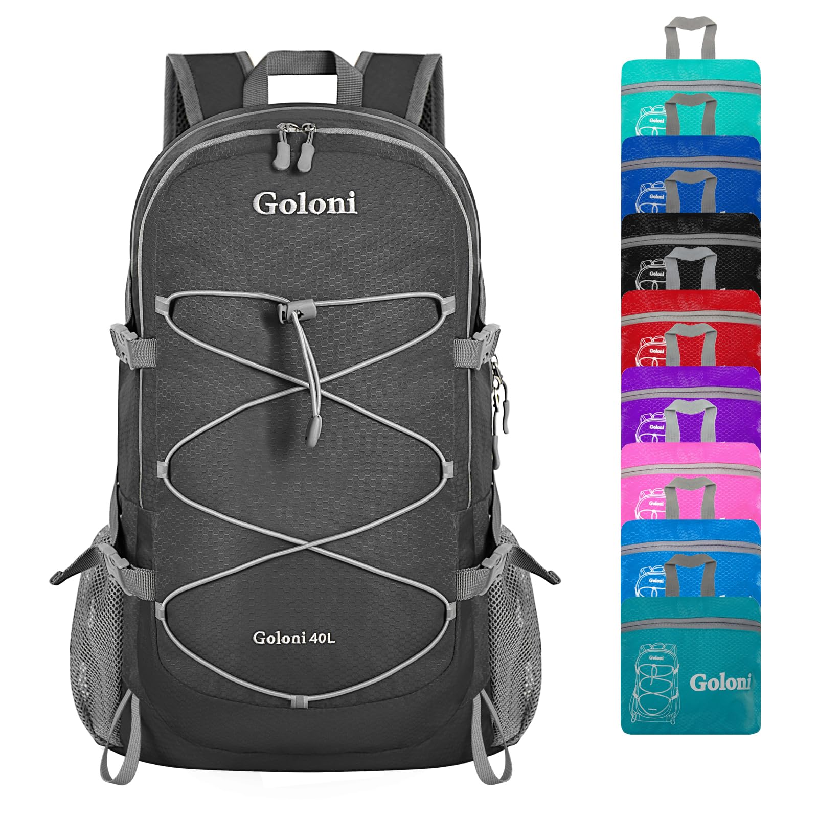 Amazon.com : Ultra Lightweight Packable Backpack 40L - Foldable Hiking ...