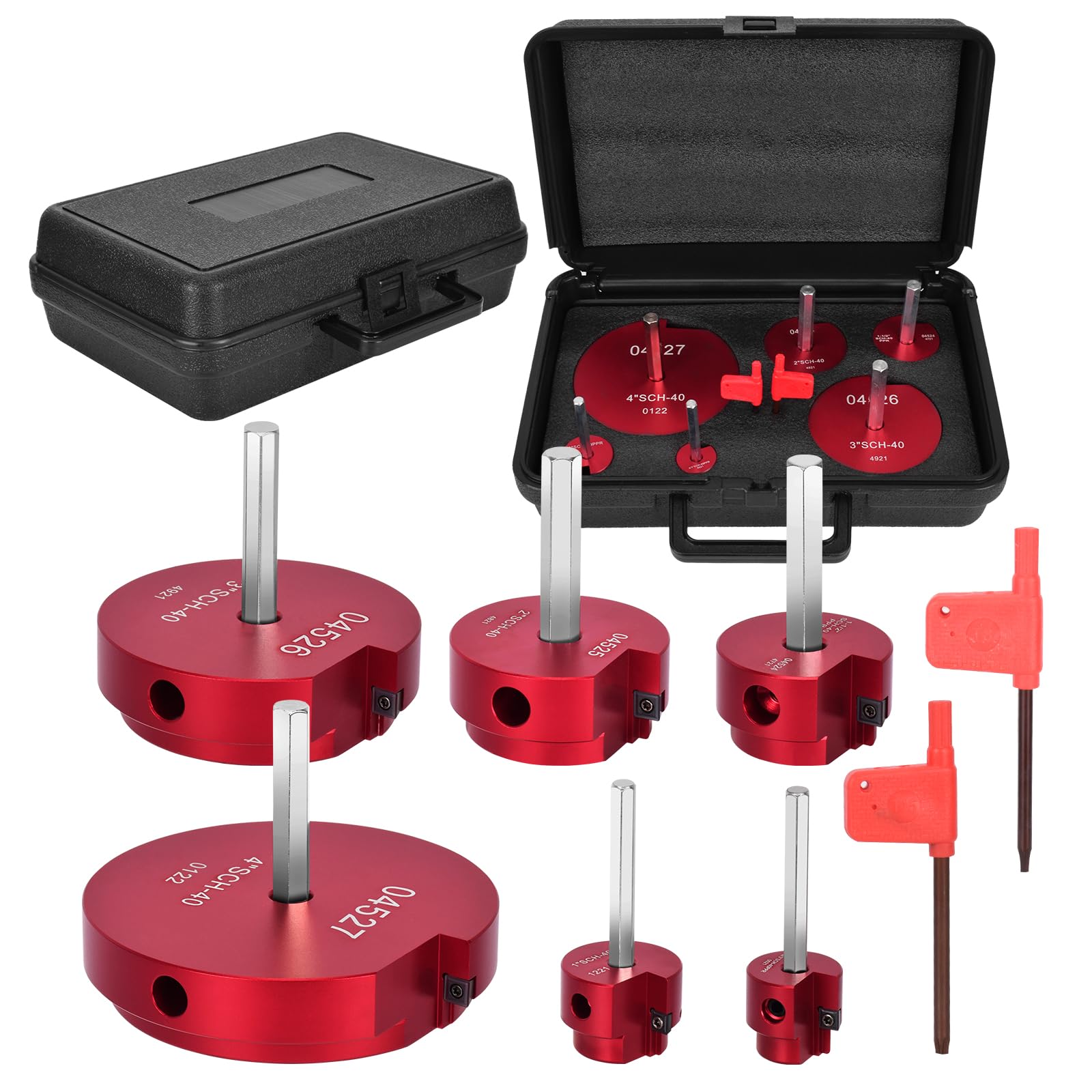 Amazon.com: Mekote PPRK6 Plastic PVC Pipe Fitting Reamer 6 Pieces pvc ...