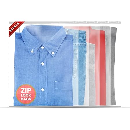 nuoshen 10 Piece Zip lock Seal Clothes Bags, Travel Space Saver Storage ...