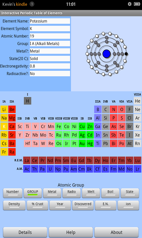 Interactive Periodic Table of Elements - App on Amazon Appstore