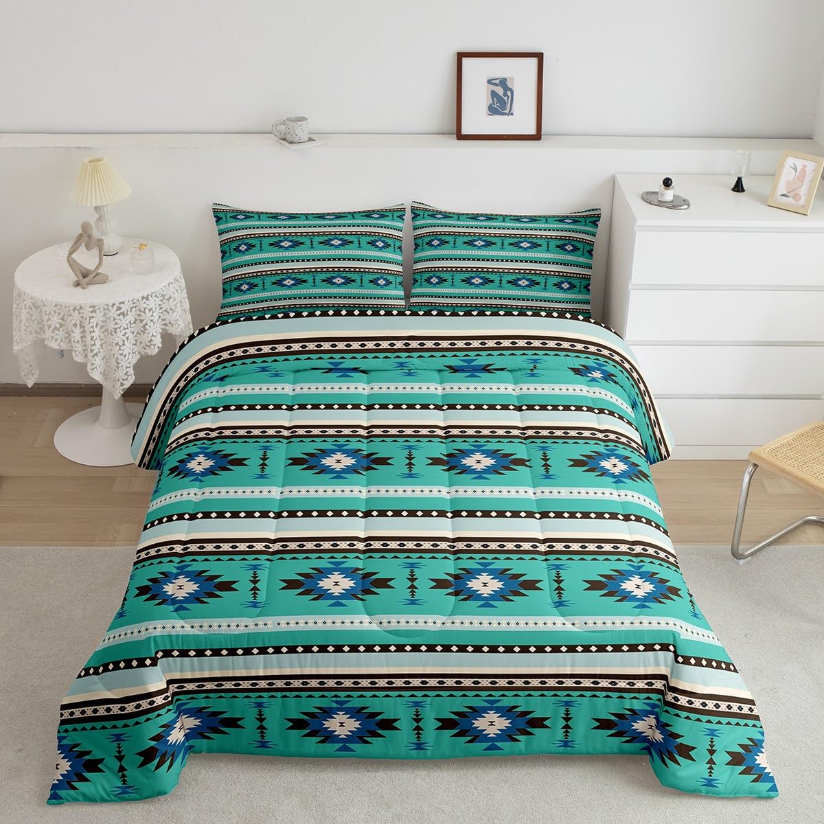 Amazon.com: Southwestern Decor Comforter Set King Size, Bohemian Exotic ...