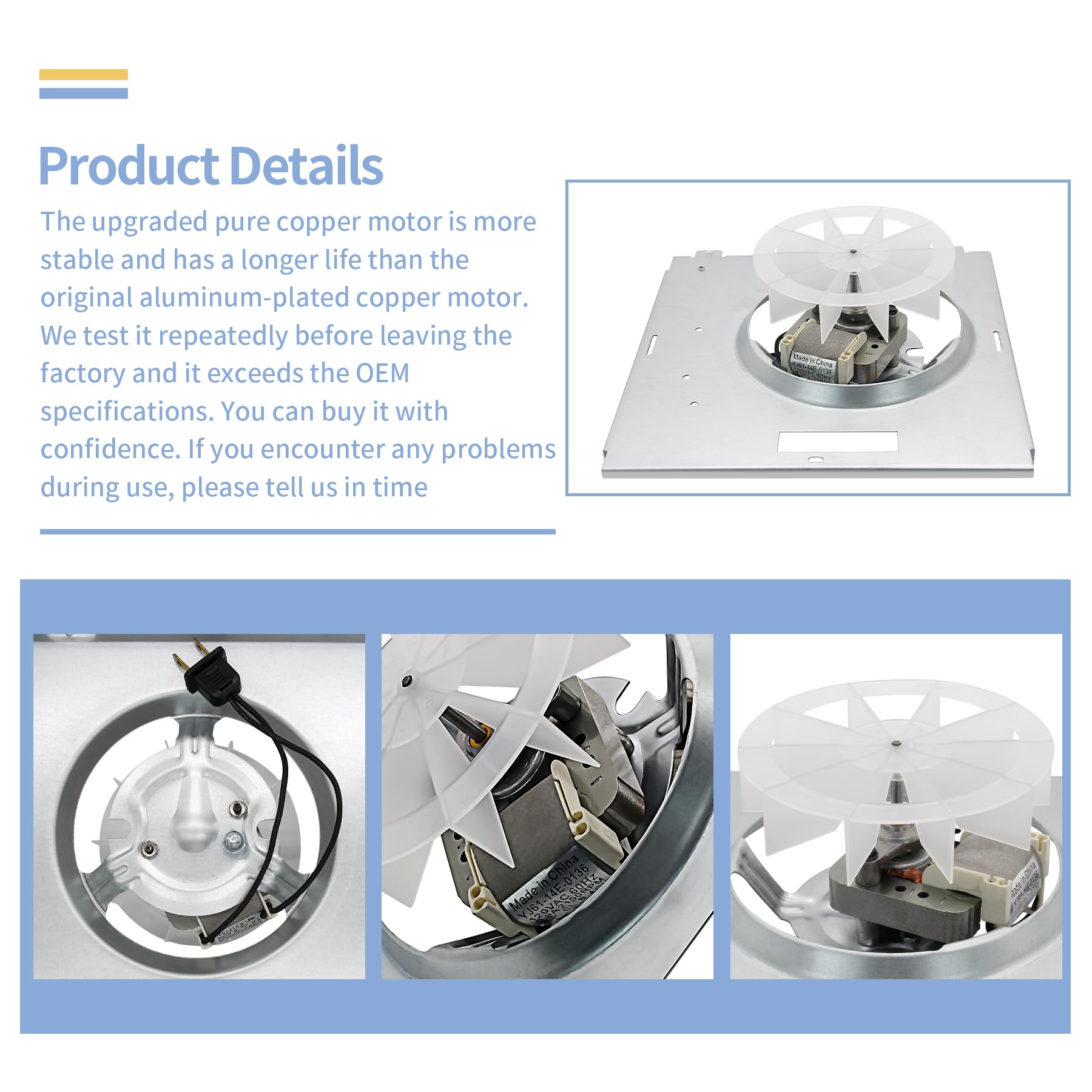 50 CFM Bathroom Fan Bathroom - 50 CFM Upgrade For NuTone 9x9 Models ...