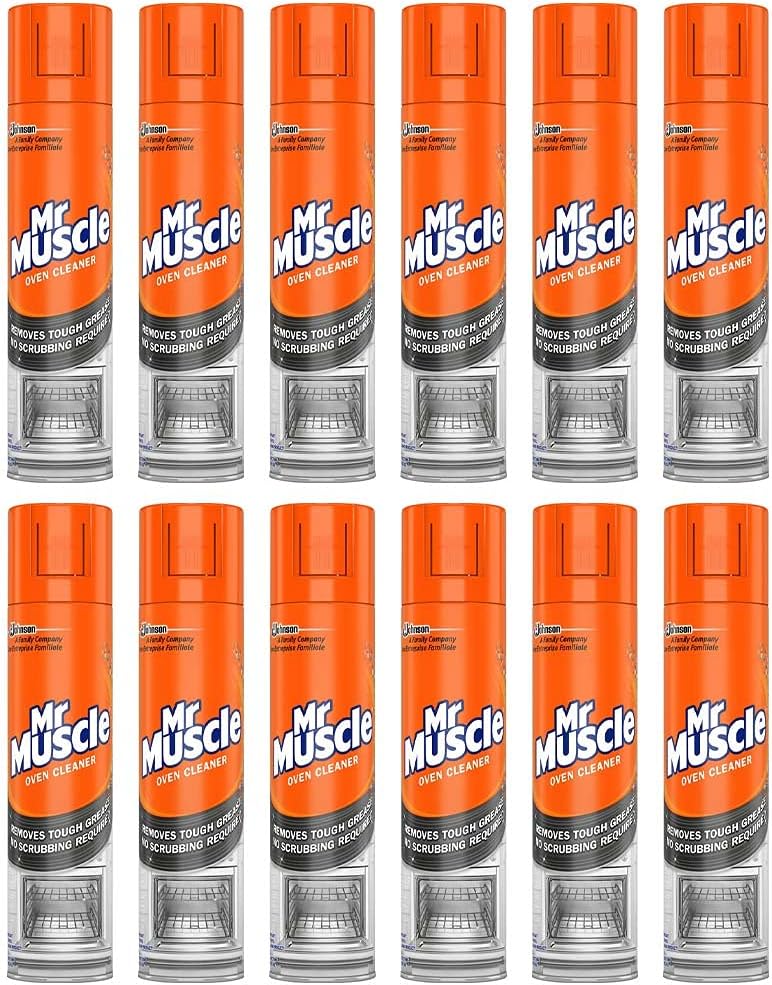 Mr Muscle 12 x Oven Cleaner 300ml spray Grill BBQ Grease grime : Amazon ...