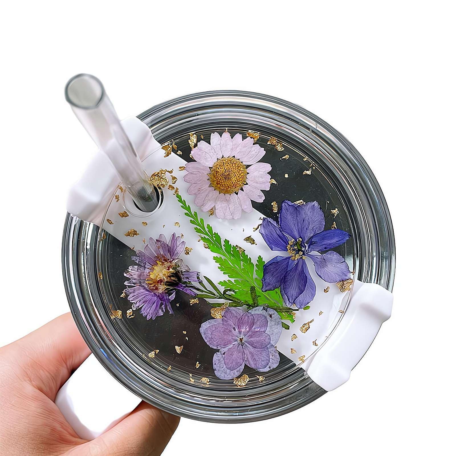 Amazon.com: Dried Flower Tumbler Name Plate for Stanley Cups,Acrylic ...