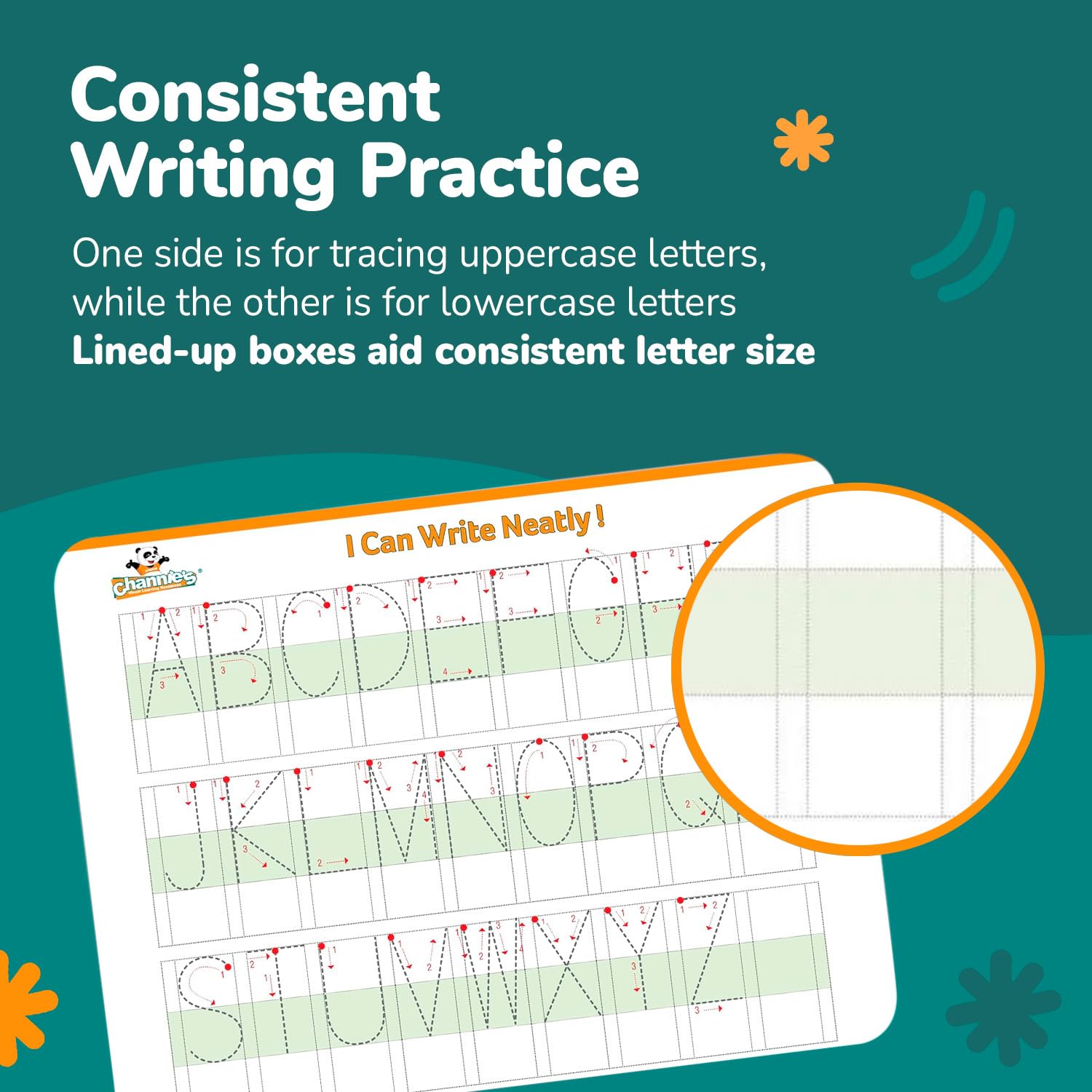 Snapklik.com : Channies Visual Dry Erase Alphabet Or Numbers Hard Board ...