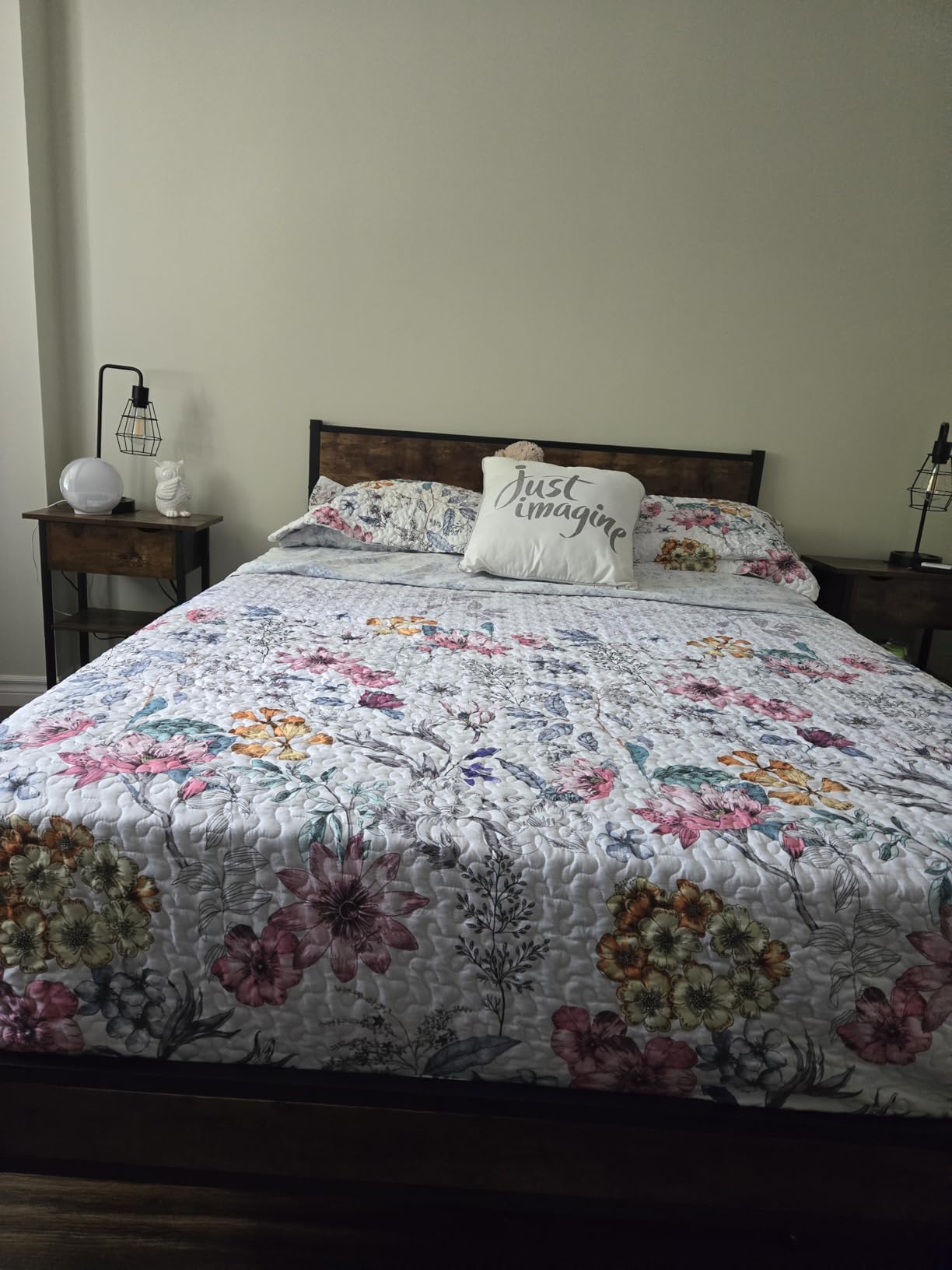 DUMEE Double Bed Frame with 2pcs Storage Drawers, Metal Platform Full ...