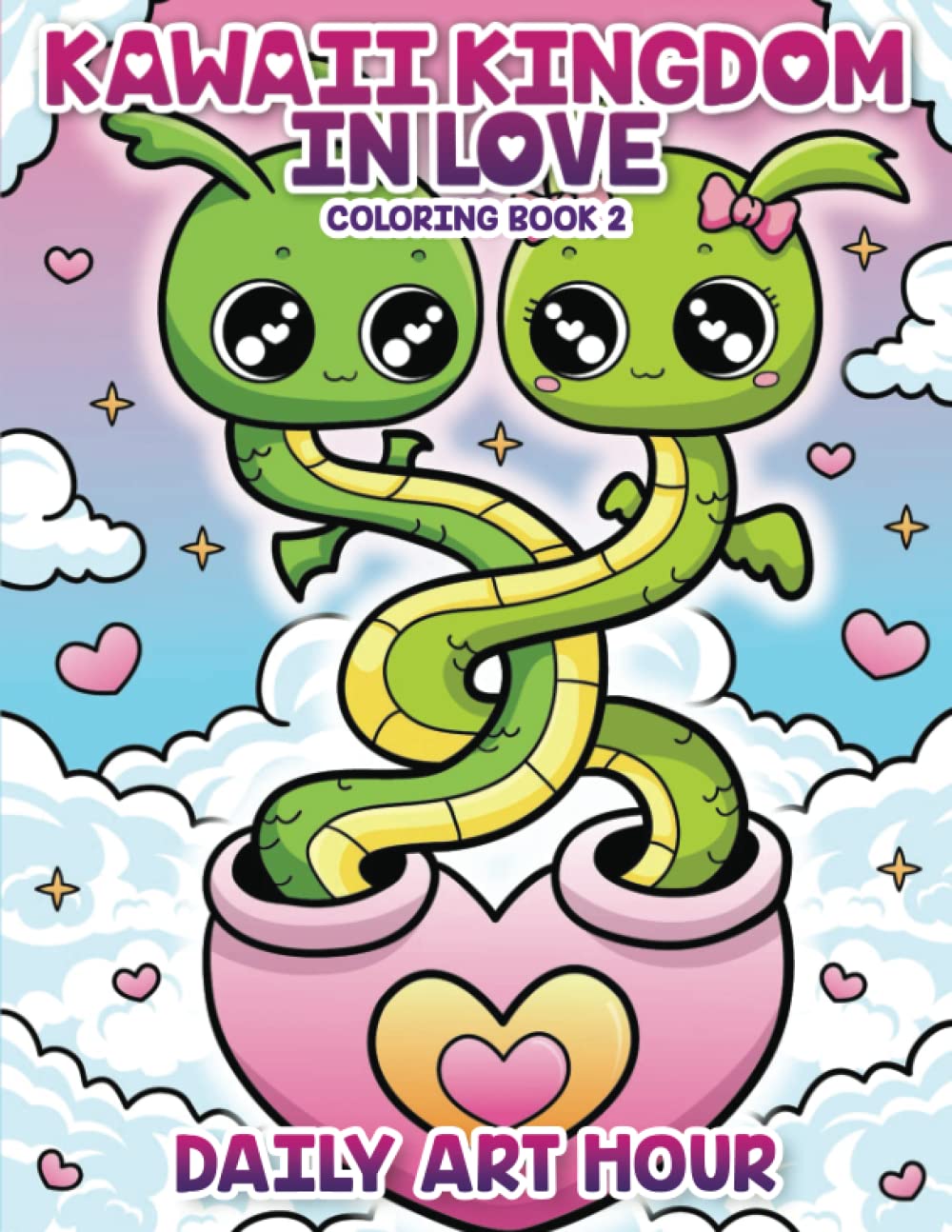 Kawaii Kingdom In Love Coloring Book 2: Cute Adorable Pastel Goth ...