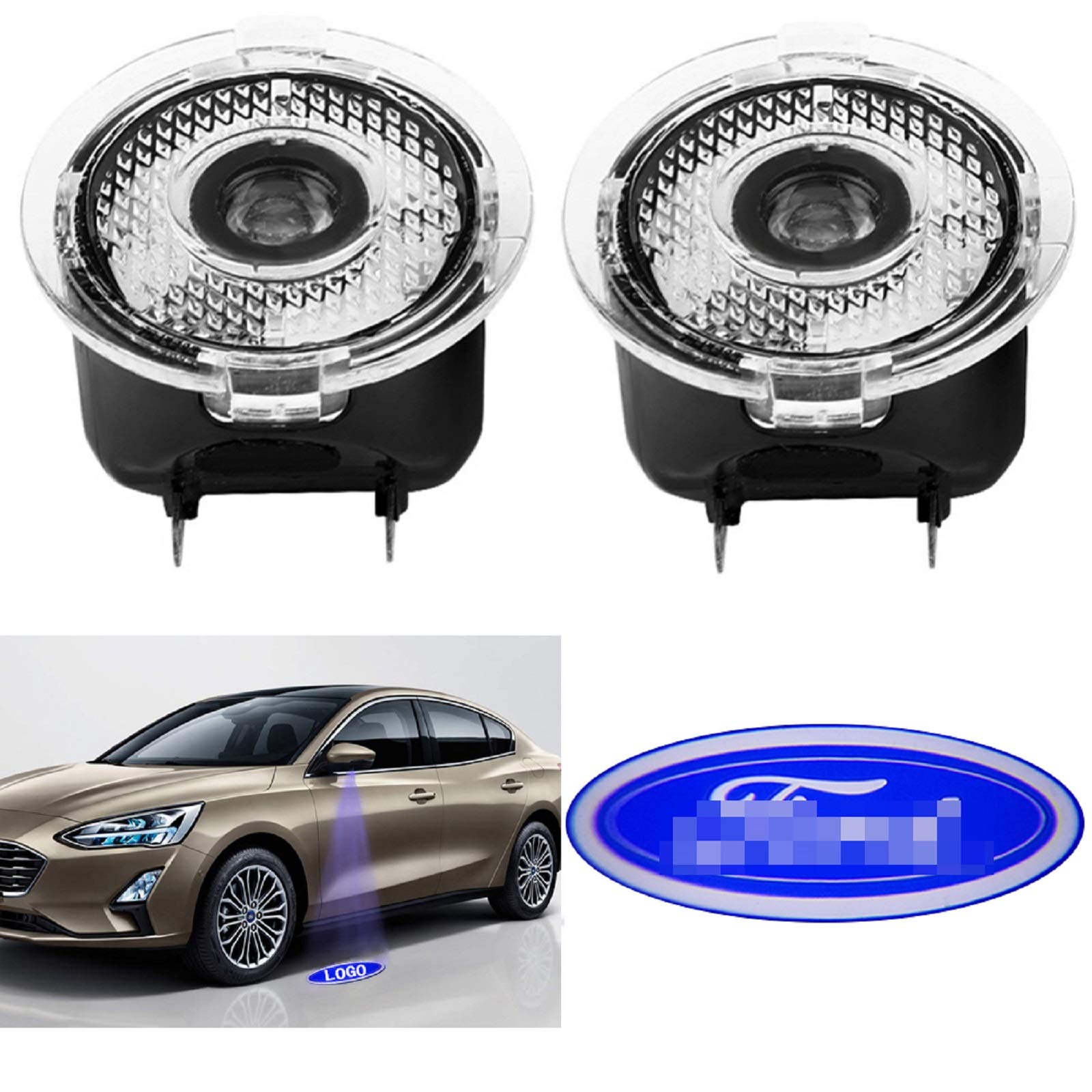Car Side Mirror Puddle Light Welcome Lights Projector Ghost Shadow Led
