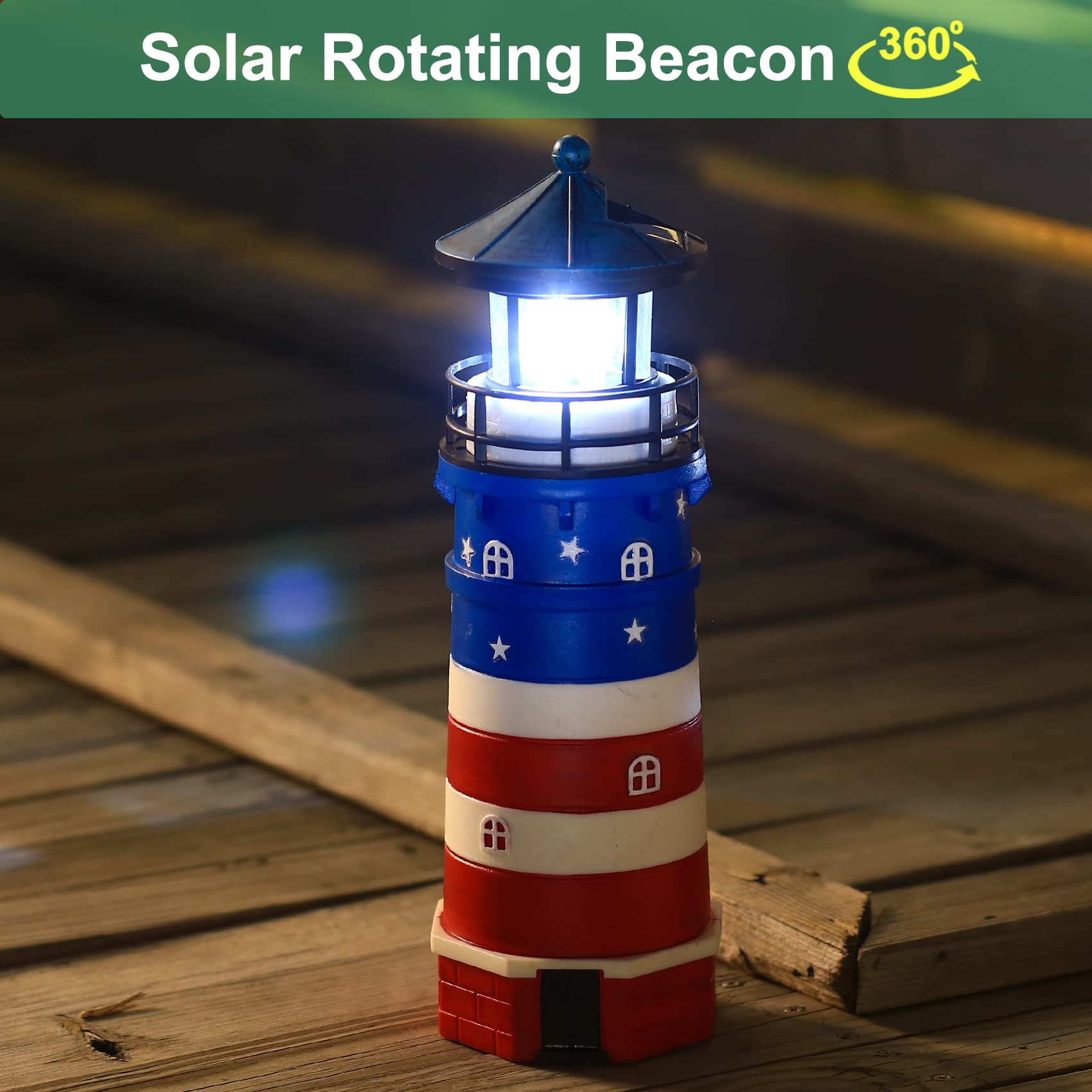 Snapklik.com : WDLFCGC Solar Powered Lighthouse Decor,Solar Lighthouse