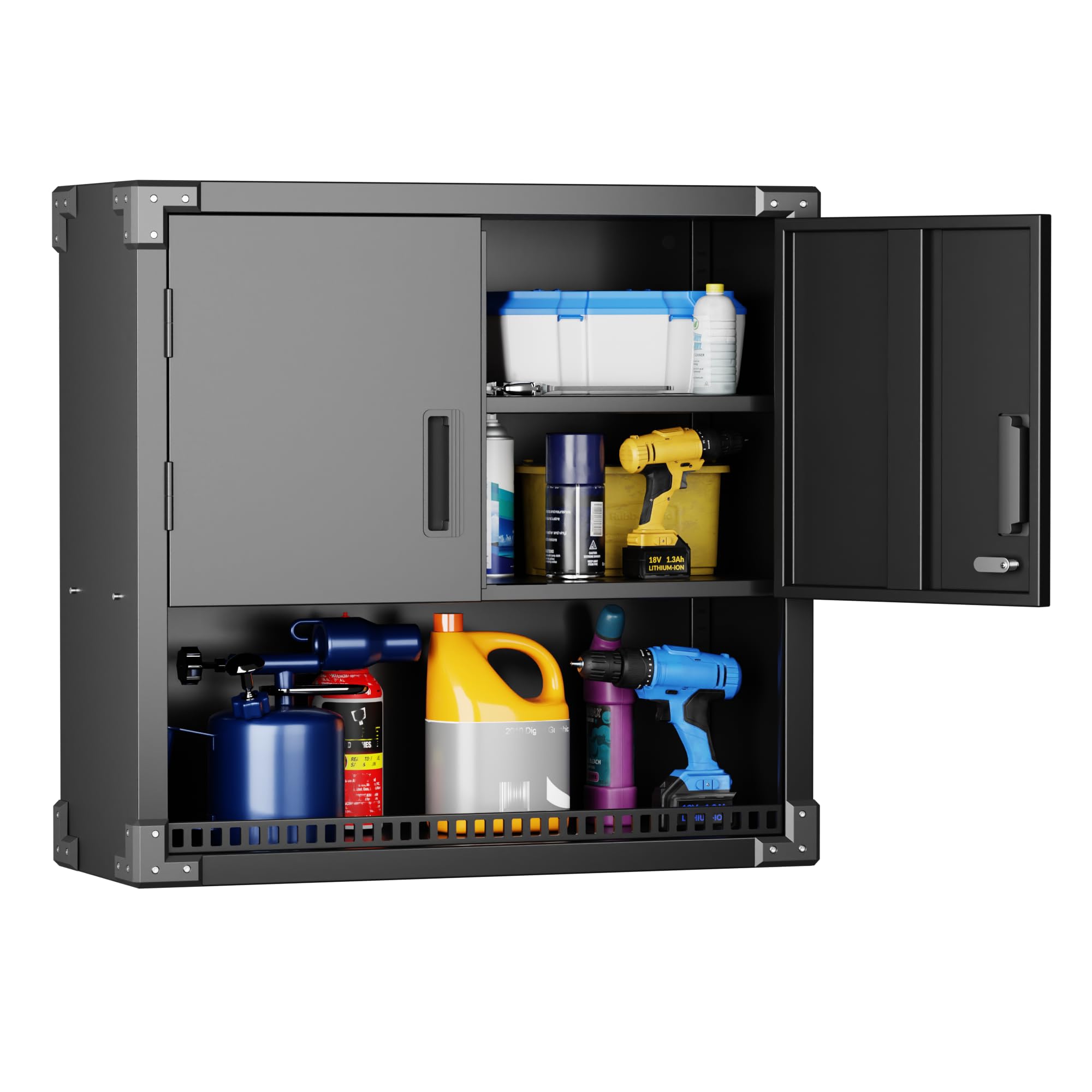 Amazon.com: METALYEYE Metal Wall Storage Cabinet with Adjustable Shelf ...