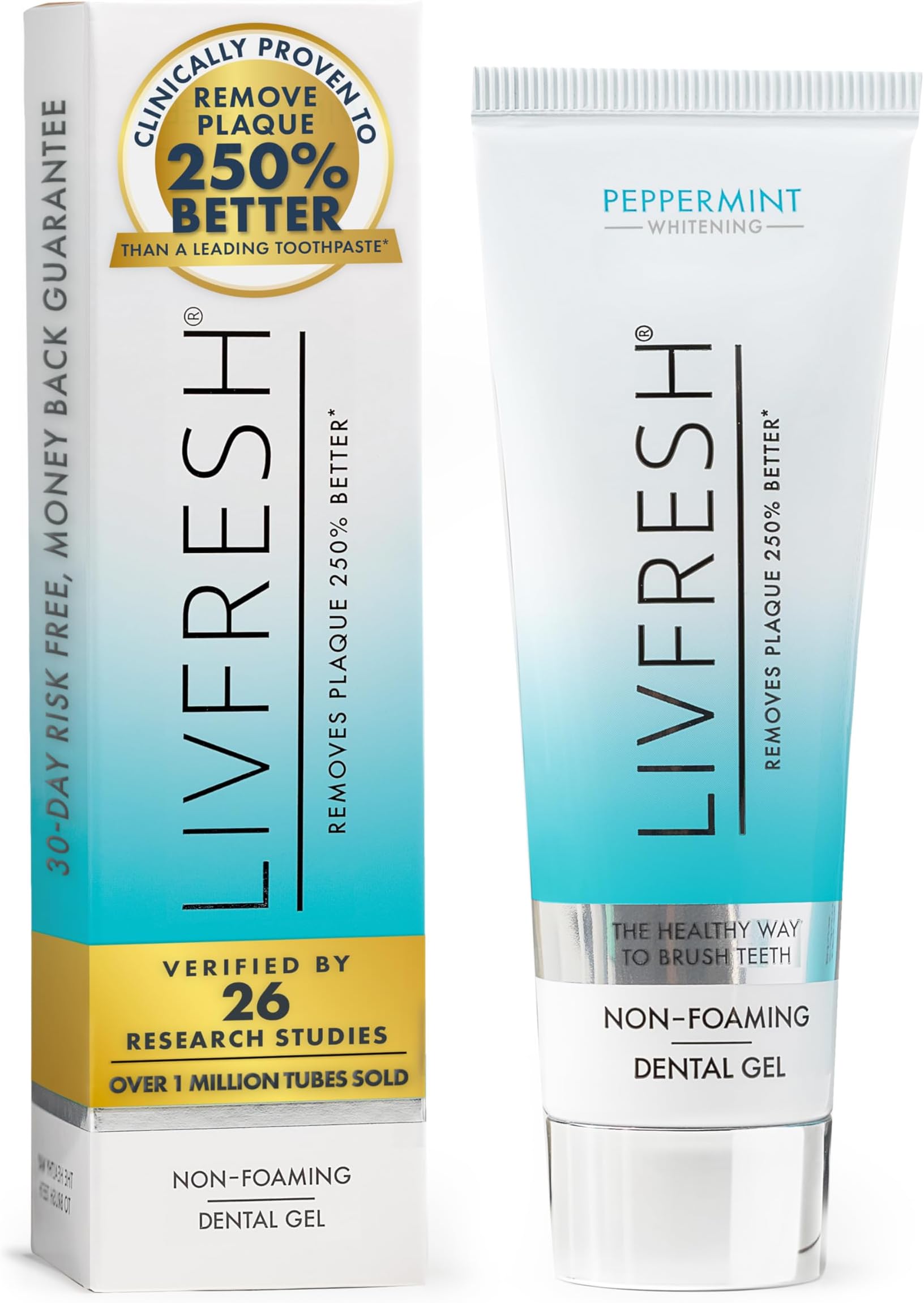 Amazon.com : LIVFRESH Toothpaste Gel, Clinically Proven to Remove ...
