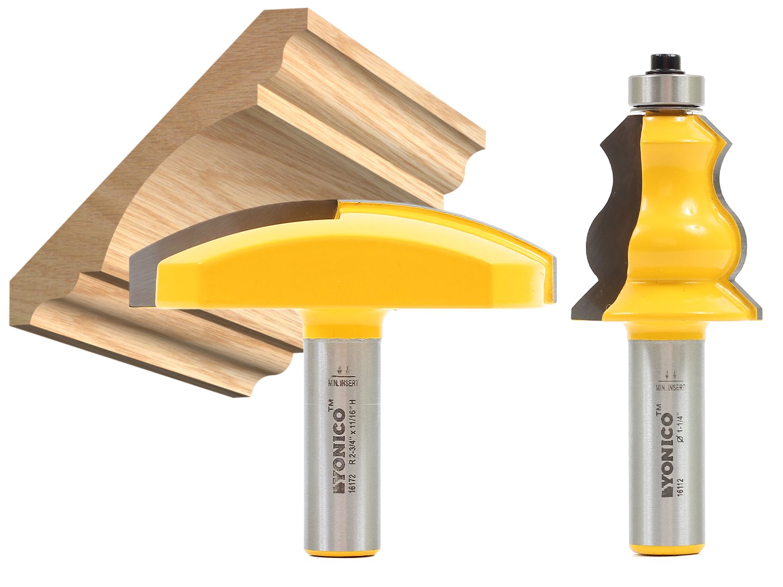 Snapklik.com : YONICO Router Bits Crown Cap Molding Set Elegant 2 Bit 1 ...