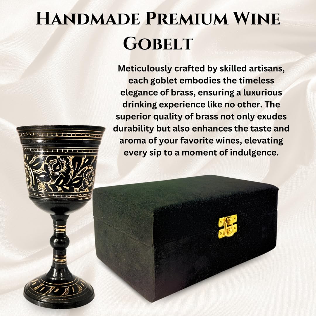 Brass Chalice Medieval Brass Wine Goblet - Handmade Gothic Chalice ...