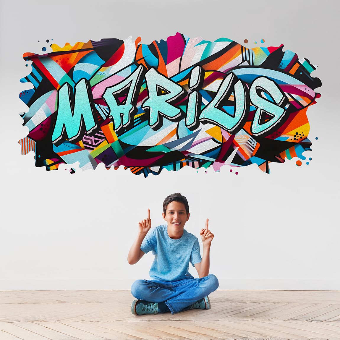 tjapalo® stickers prénom personnalisé sticker grafitti sticker mural ...