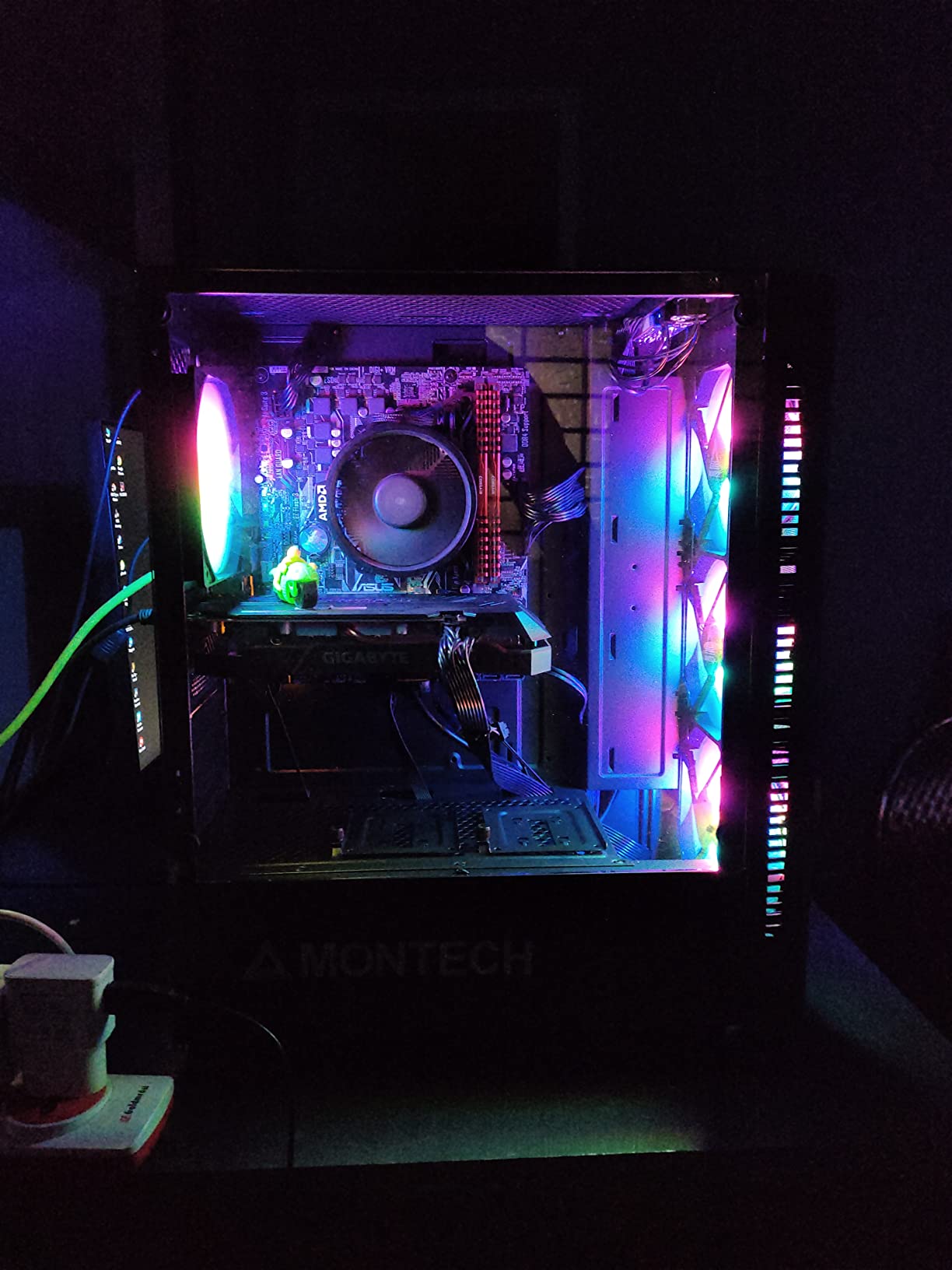 Amazon.in: Buy Montech X1 Black ATX Mid-Tower Case/High Airflow, Front ...