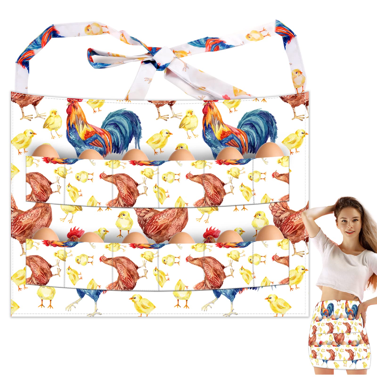 Snapklik.com : Egg Apron, 12 Pockets Durable Canvas Egg Collecting ...