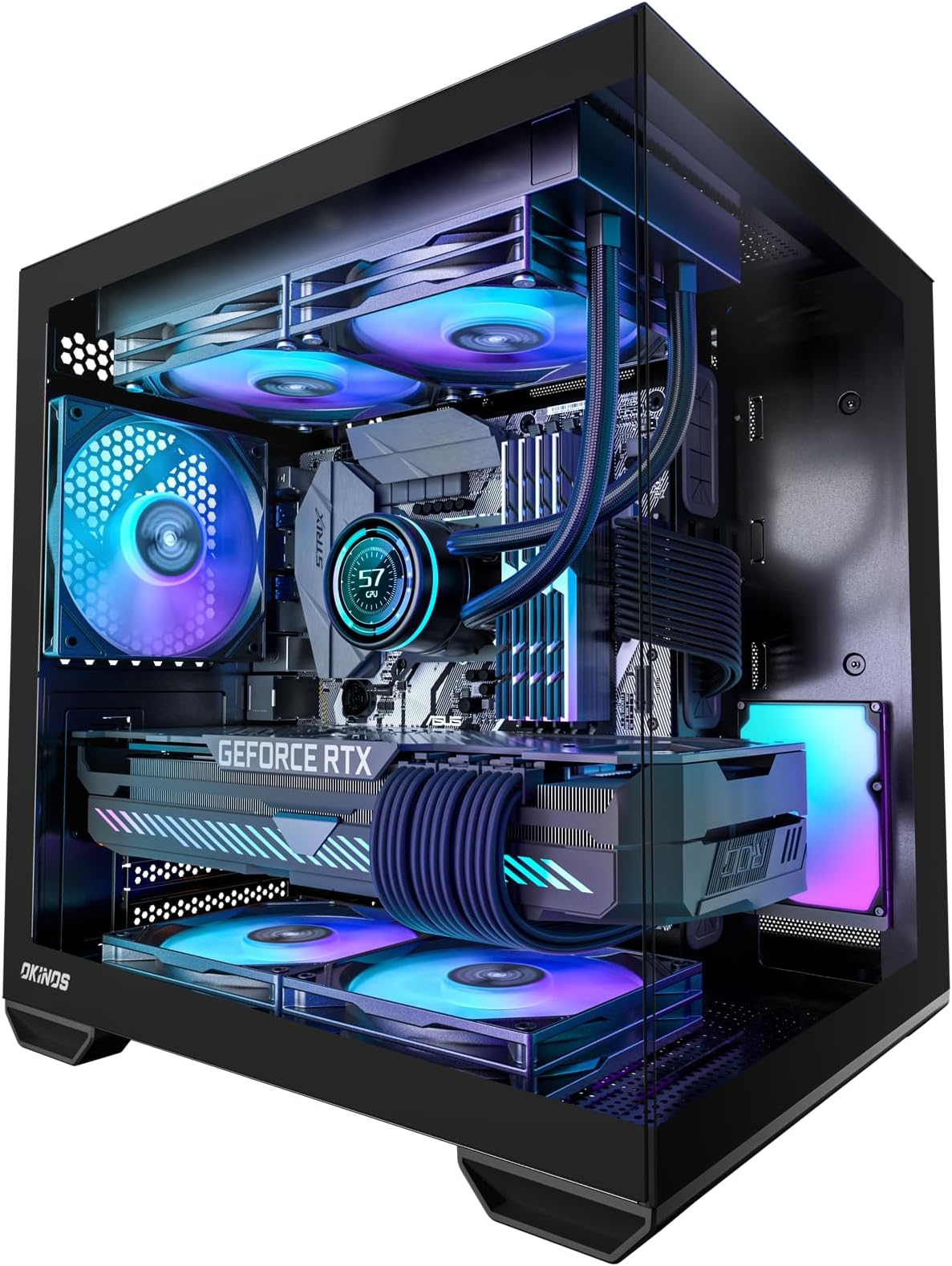 Amazon.com: Okinos MATX PC Case, Top 240mm Radiator Support, 5 PCIe ...