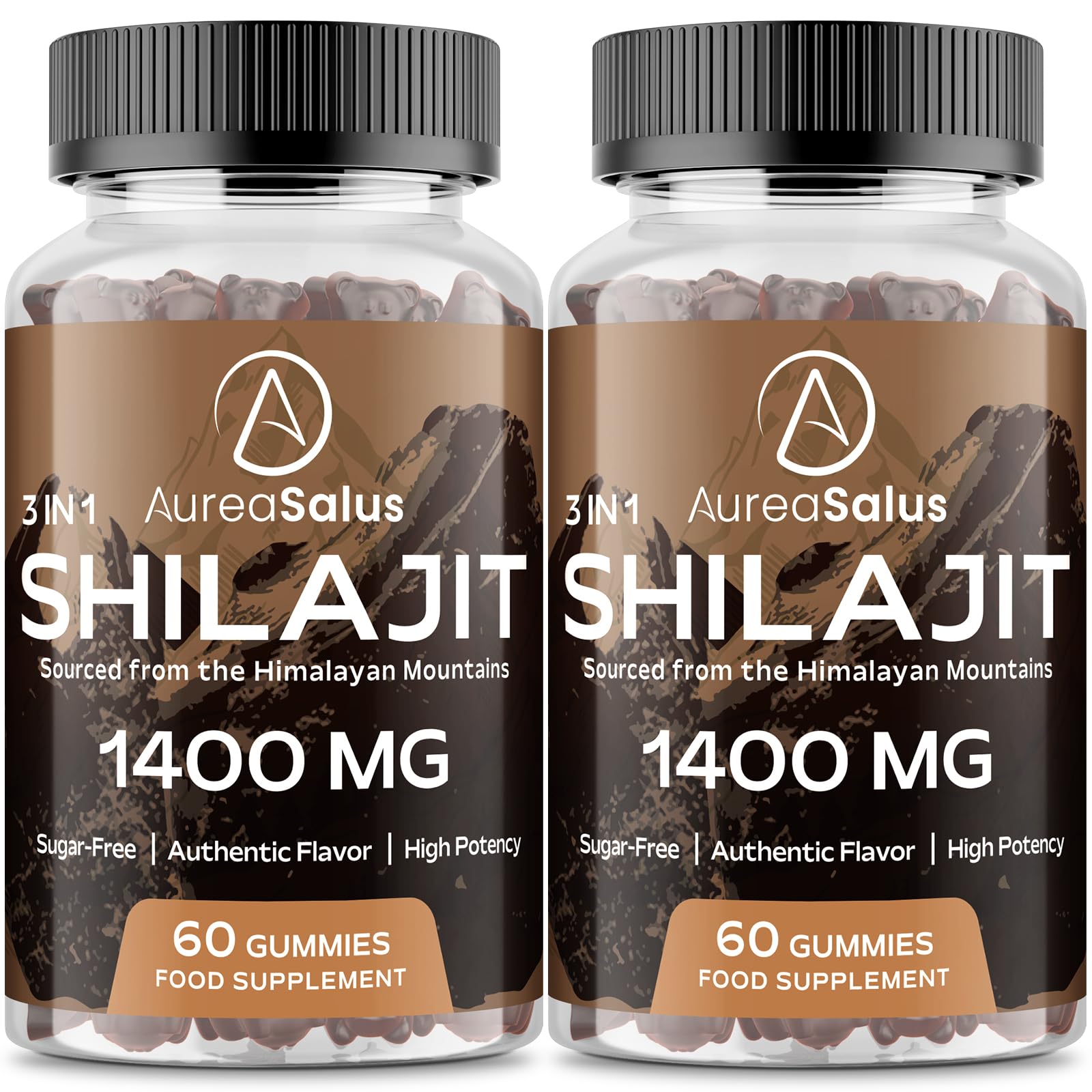 Shilajit Gummies 1400mg, Shilajit Supplement with Chaga and Ashwagandha ...
