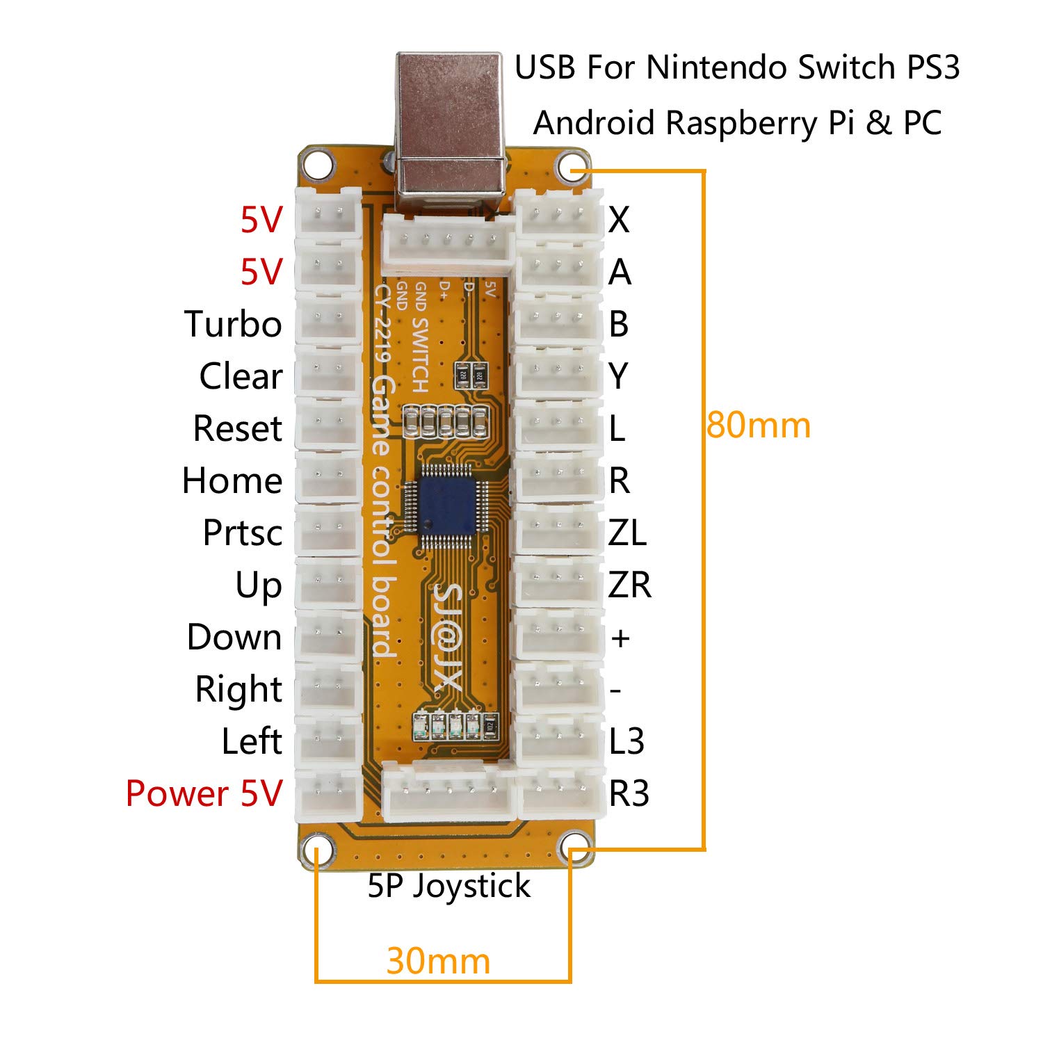 Snapklik.com : SJJX Arcade Game Controller USB Encoder 2 Player Gamepad ...