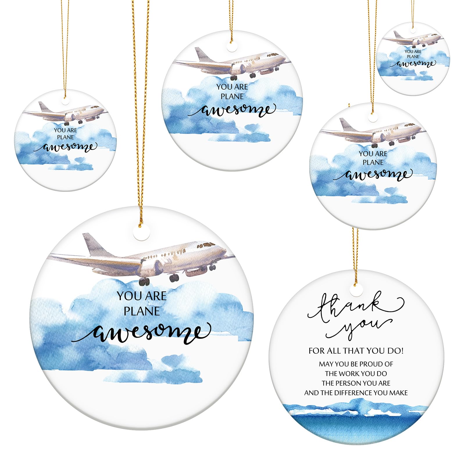 Amazon.com: 6 Pcs Pilot Christmas Ornament Aviation Gifts Flight ...