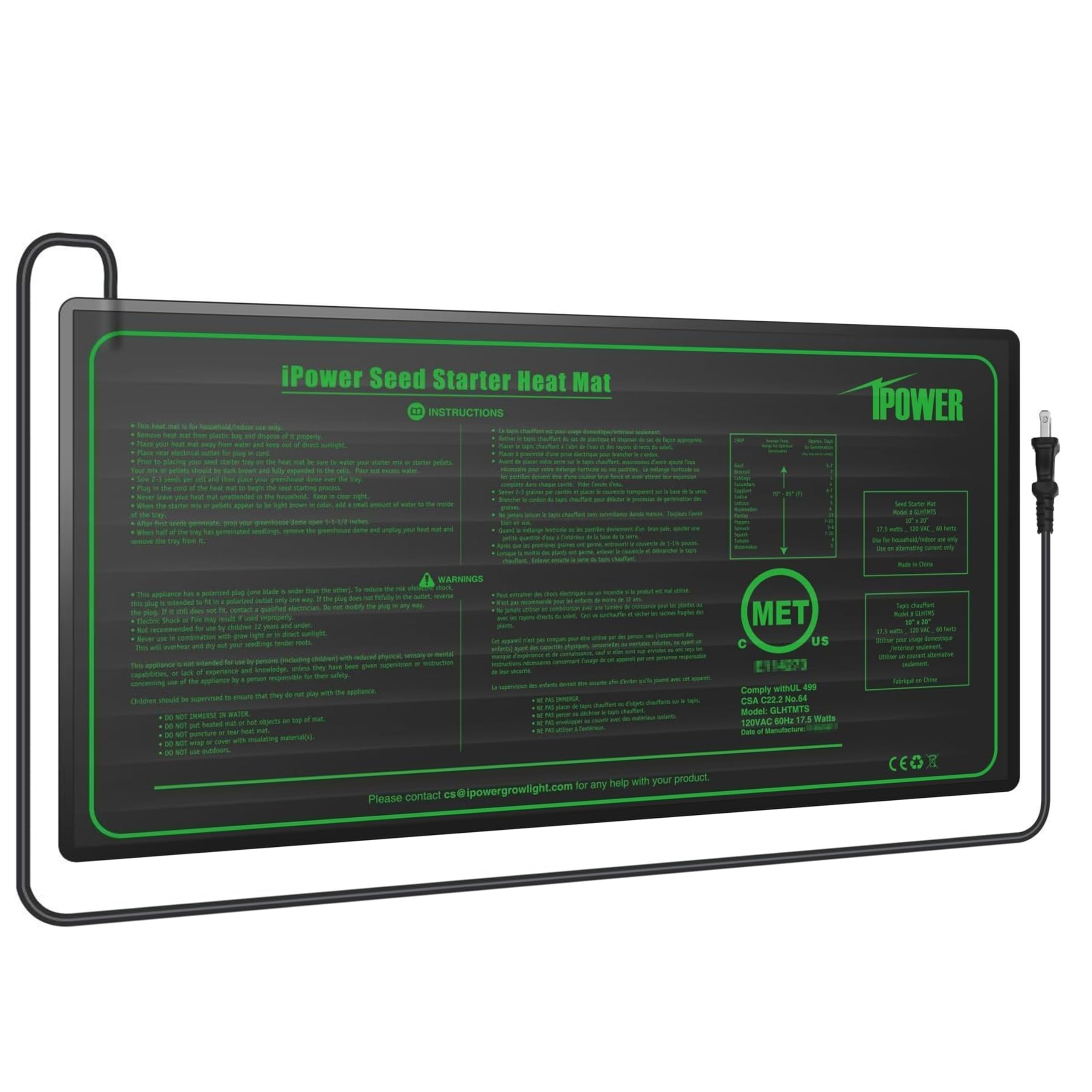 Snapklik.com : Durable Seedling Heat Mat Warm 10" X 20" Hydroponic ...