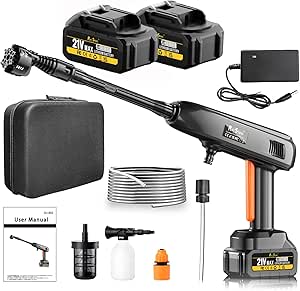 Battery Pressure Washer, Hydro Blast 21 V 775 PSI 336 l/h Pressure ...