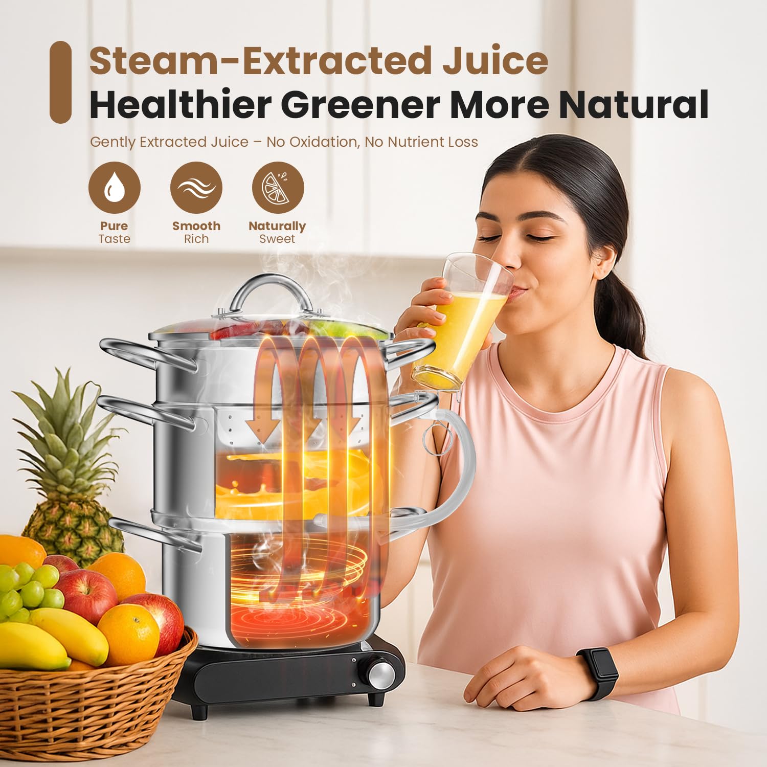 Snapklik.com : OROLEY 10Qt Steam Juicer Extractor Stainless Steel ...