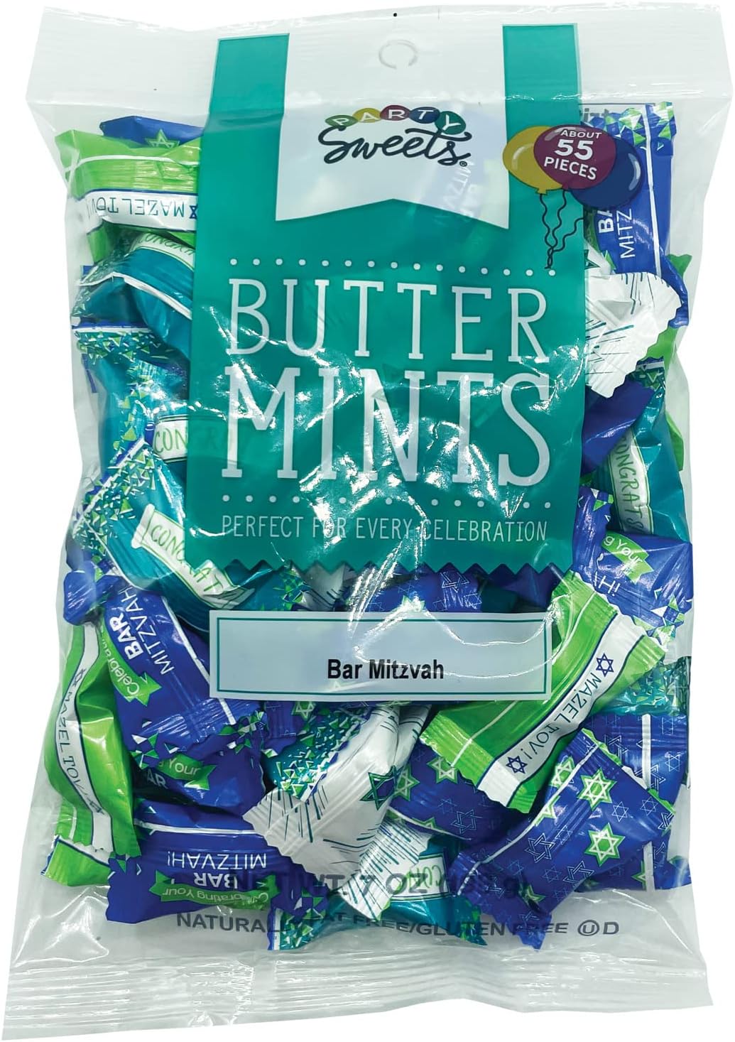 Amazon.com : Party Sweets Bar Mitzvah Themed Buttermints by Hospitality ...