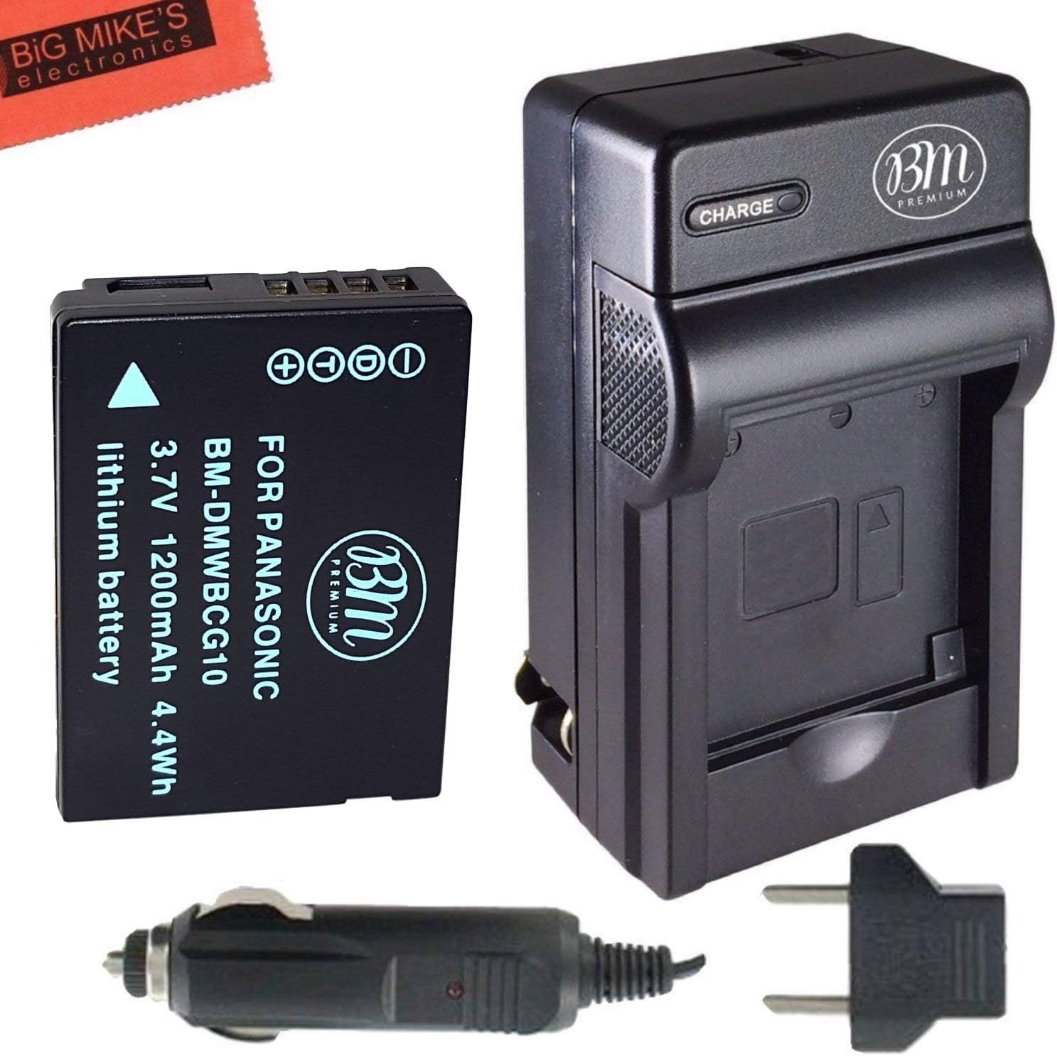 Amazon.com : BM DMW-BCG10 Battery and Charger for Panasonic Lumix DMC ...