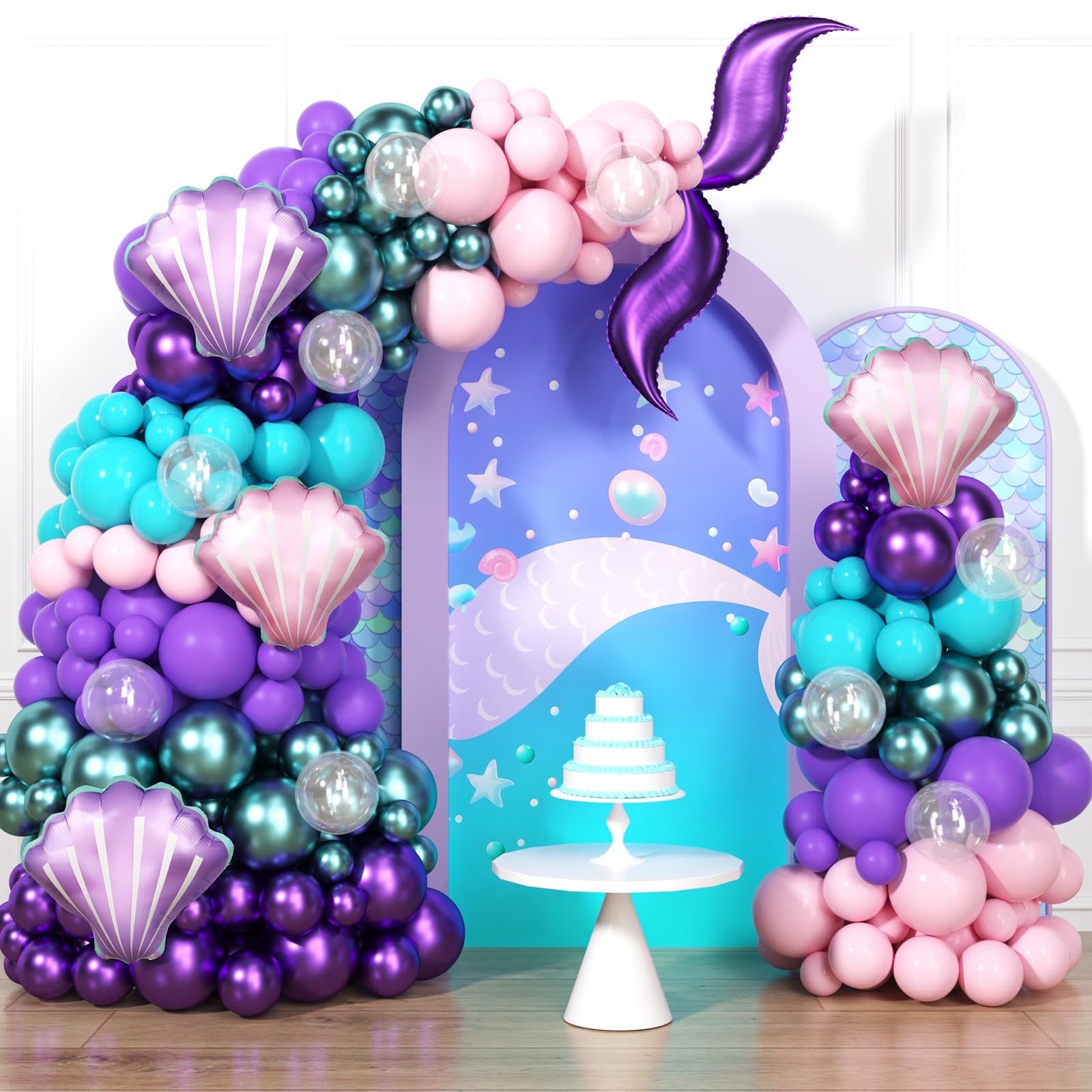 Amazon.com: Mermaid Balloon Arch Kit Mermaid Tail Arch Party Supplies ...