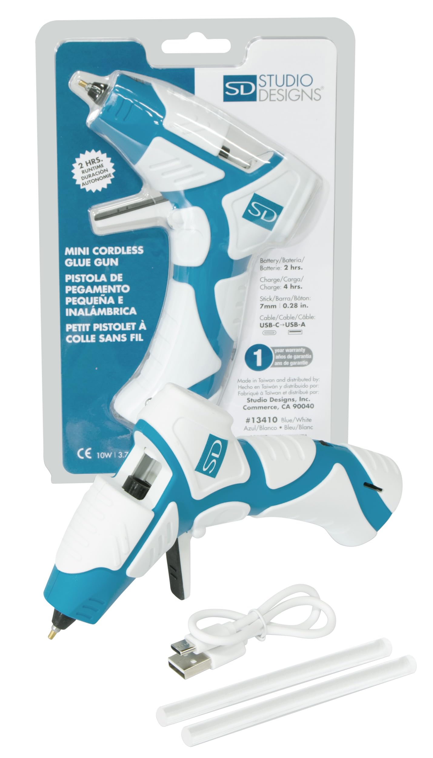 Amazon.com: Mini Cordless Hot Glue Gun Precision Nozzle Anti-Drip with ...