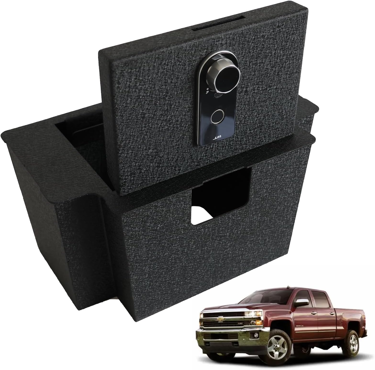 Amazon.com: OETEX Center Console Safe for Car, Gun Safe Vault, In ...