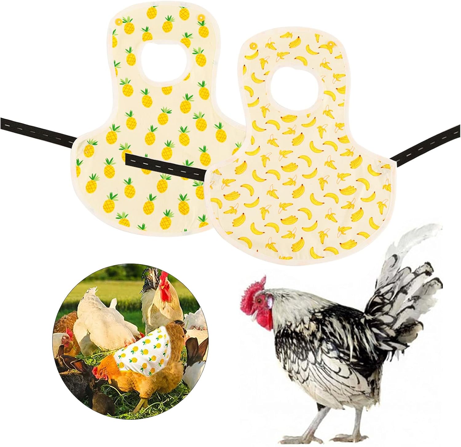 TAIZER 2 PCS Chicken Saddle Chicken Vest Pet Hen Saddle Apron Pet Vest ...