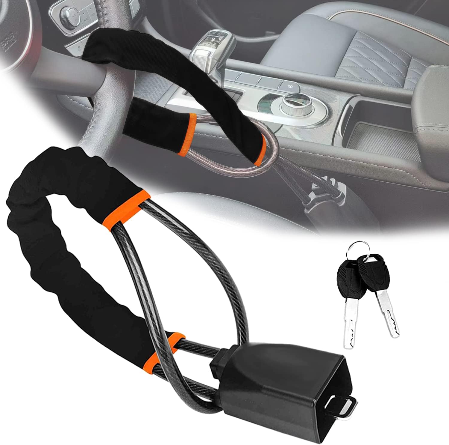 Amazon.com: Steering Wheel Lock Anti Theft Car Device Steering Wheel ...