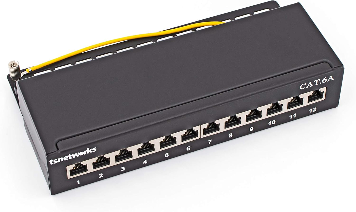tsnetworks CAT.6a 12 Port Patchpanel/Patchfeld 12x vollgeschirmte RJ45 ...