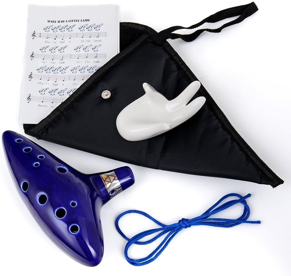 Amazon.com: Ocarina Instrument with Song Book: Ohuhu Ceramic Zelda ...