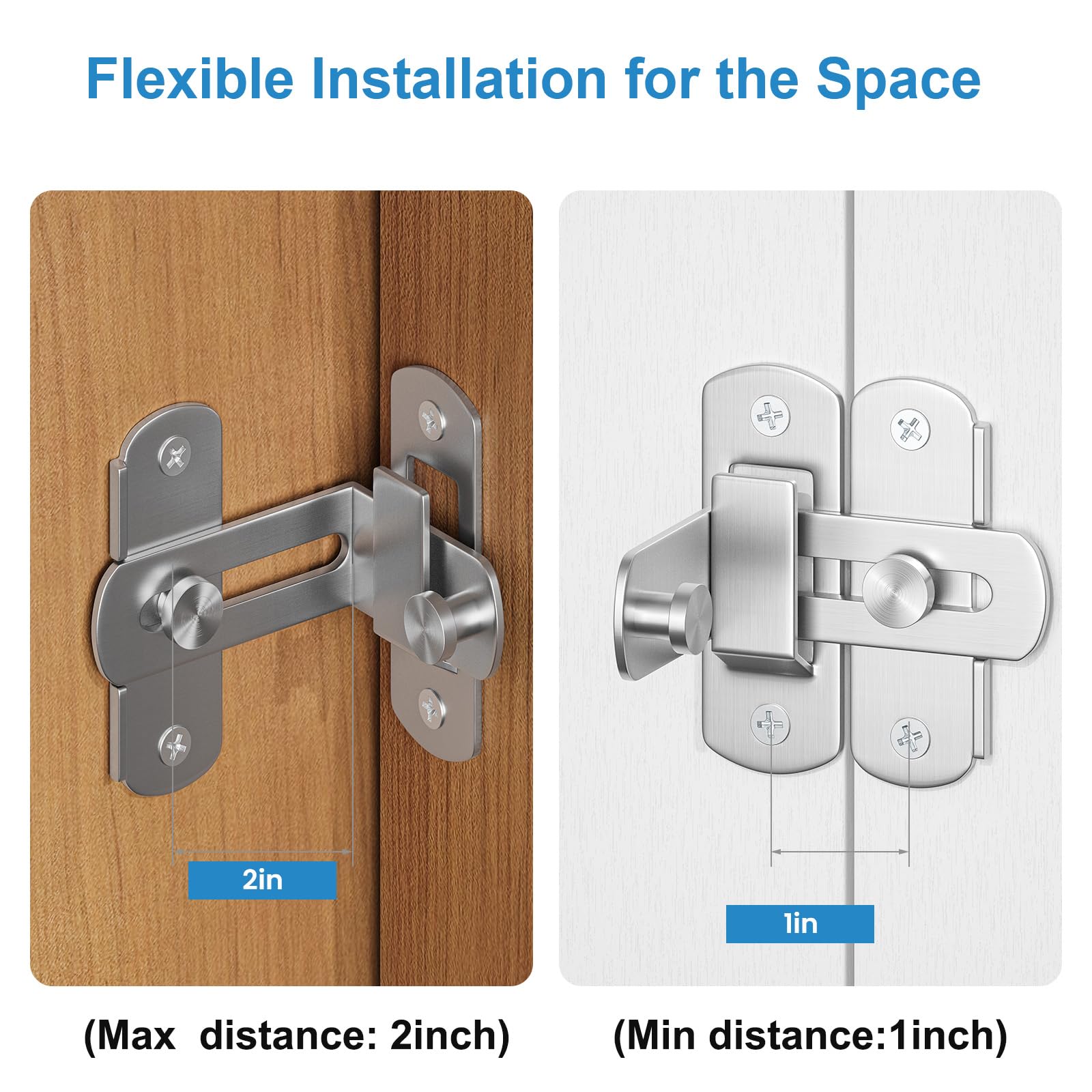 Snapklik.com : SMARTSTANDARD Barn Door Lock, 90 Degree Barn Door Latch ...